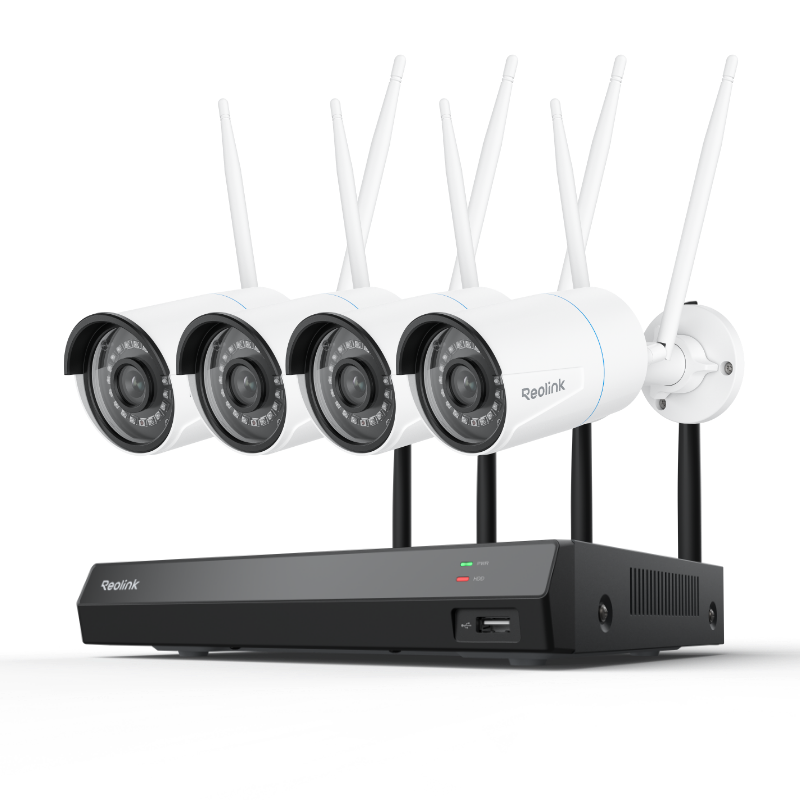 Kit de vidéosurveillance avec 12CH 1To WiFi NVR et 4 caméra bullet 5MP ...