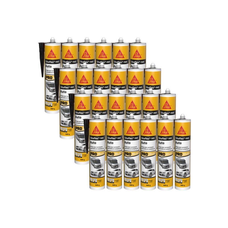 Lot de 24 mastics colle Auto SIKA Sikaflex 149 - Noir - 400g | Leroy Merlin