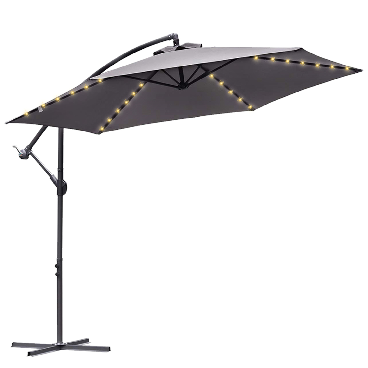 Parasol avec LED Parasol de jardin pliable Parasol de plage pivotant à ...