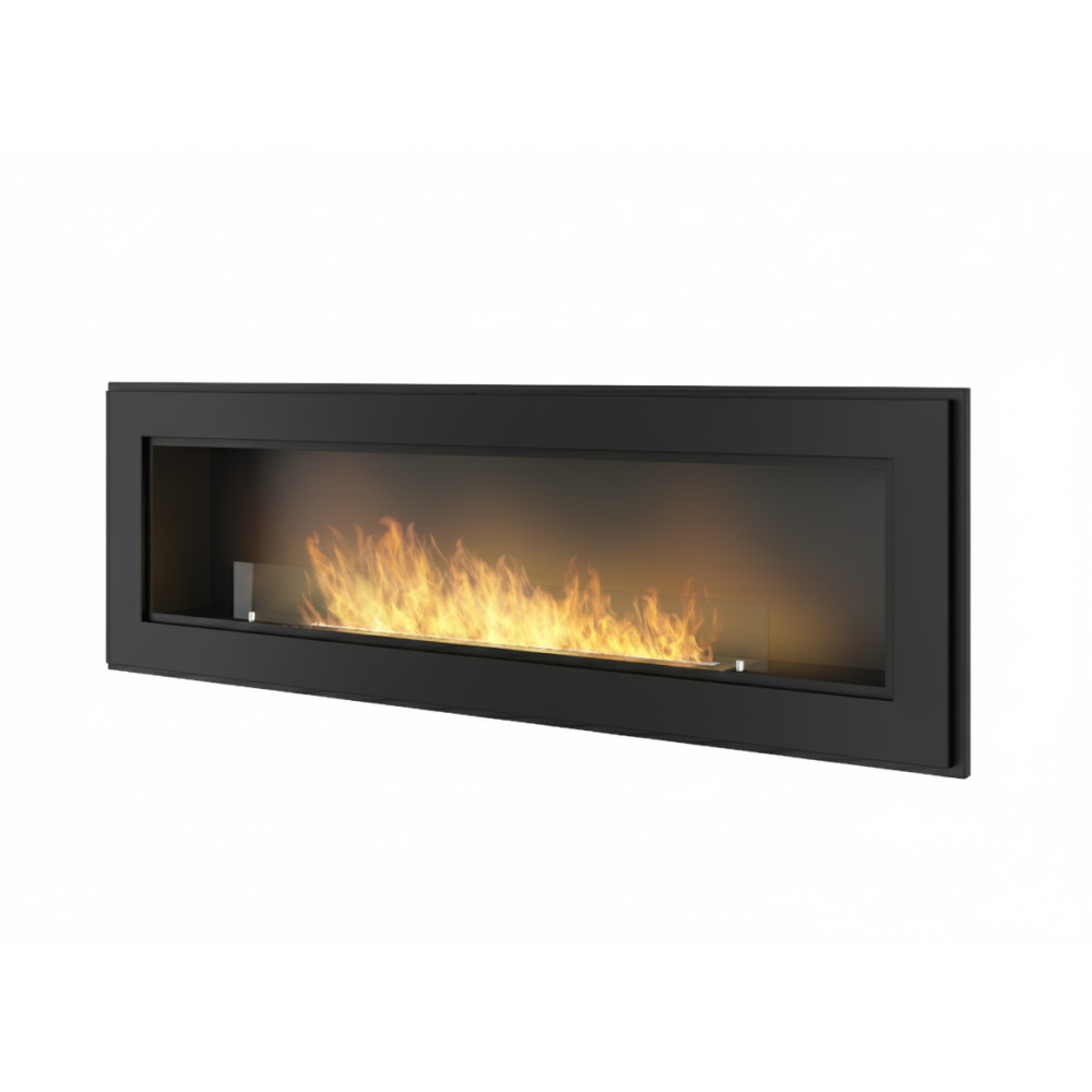 Chimenea de bioetanol empotrada Frame 1500 SimpleFire con cristal ...