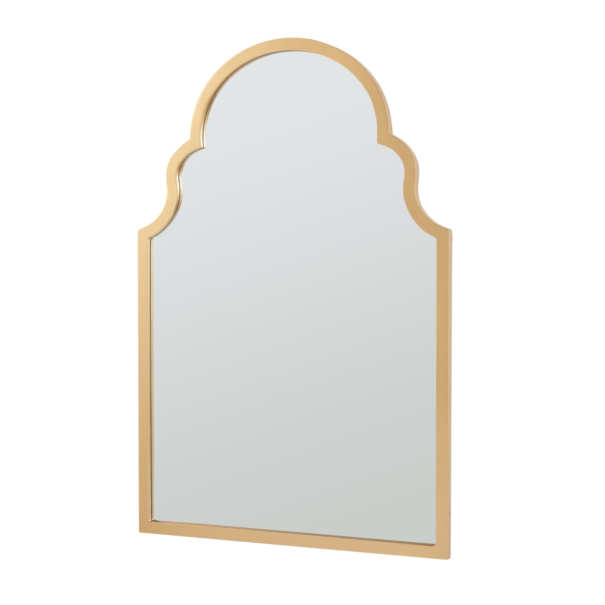 Espejo decorativo de pared moderno MDF 90 x 60 cm dorado 03_0010178 ...