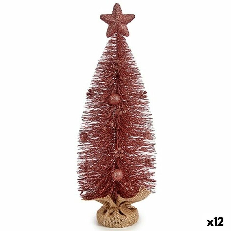 Sapin de Noël Rose 13 x 41 x 13 cm (12 Unités) | Leroy Merlin