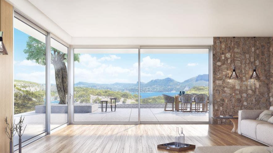 Châssis coulissant en aluminium à soulèvement 2 ventaux SMARTIA S560 (L ...