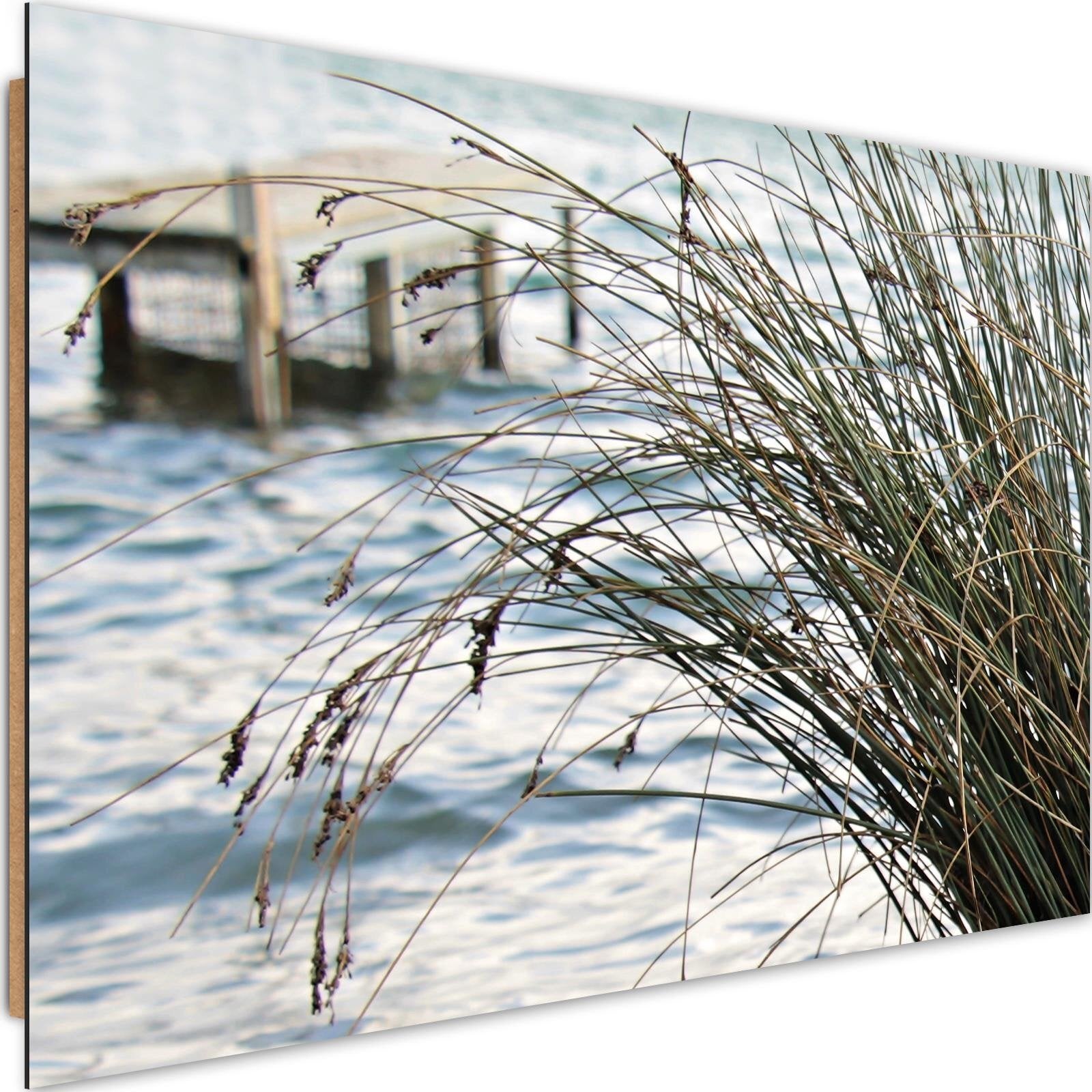 Tableau plate-forme bois en mer - 90 x 60 cm | Leroy Merlin