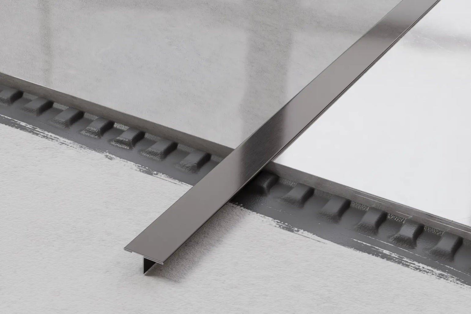 Profil T point décoratif en acier inoxydable 20mm x 2700mm - gunmetal ...