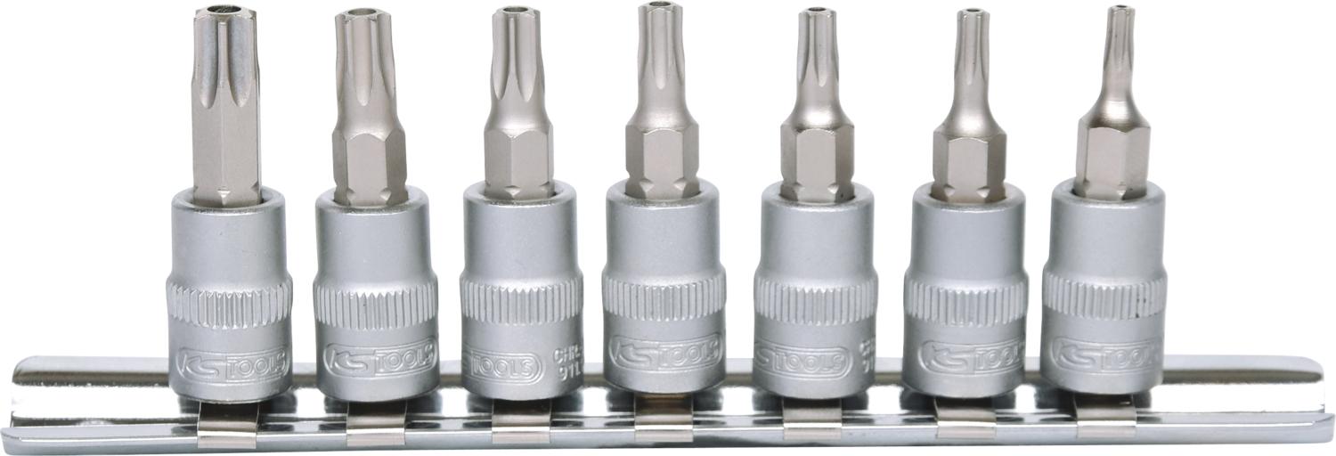 KS TOOLS 1/4" Jeu de douilles tournevis, Torx percé, 7pcs, TB10-TB40 | Leroy Merlin