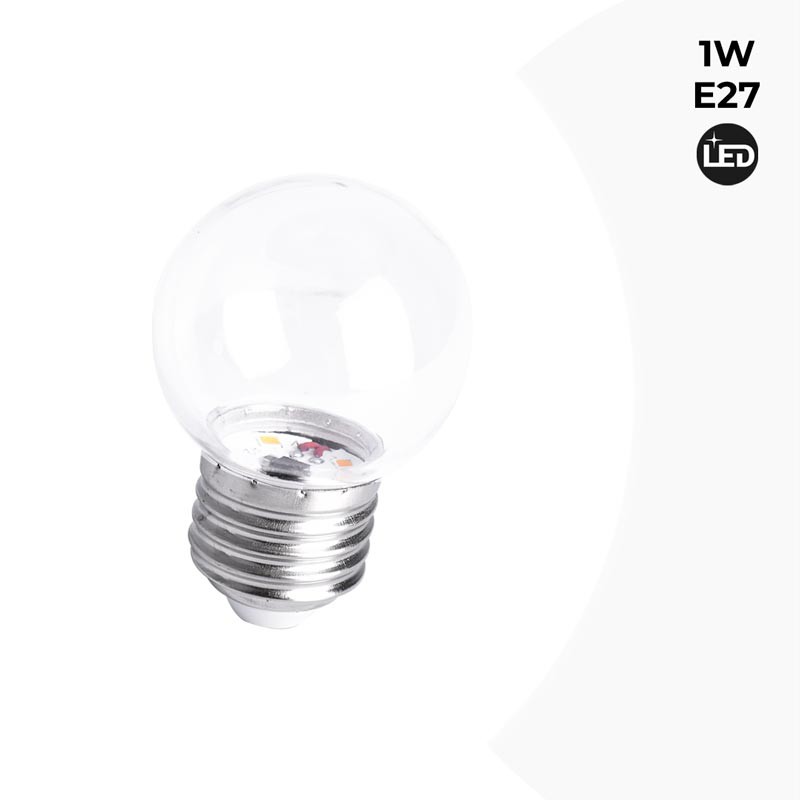 Bombilla LED E27 1W Transparente | Leroy Merlin