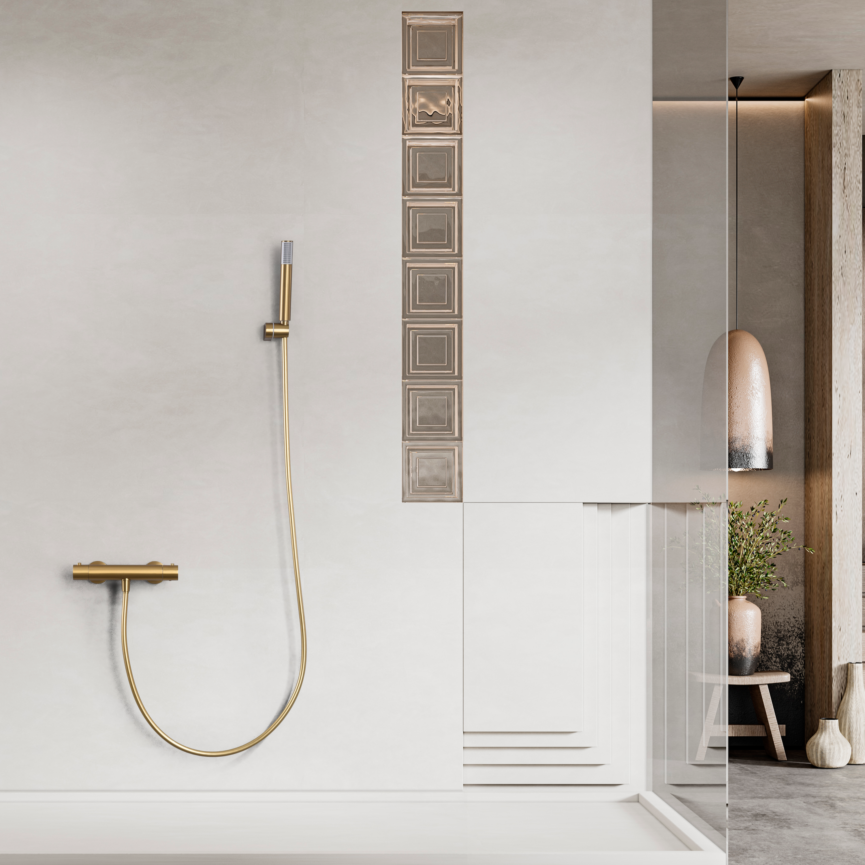 IMEX - Kit de Ducha Termostatico con Alcachofa y Flexo | Kit de Ducha ...