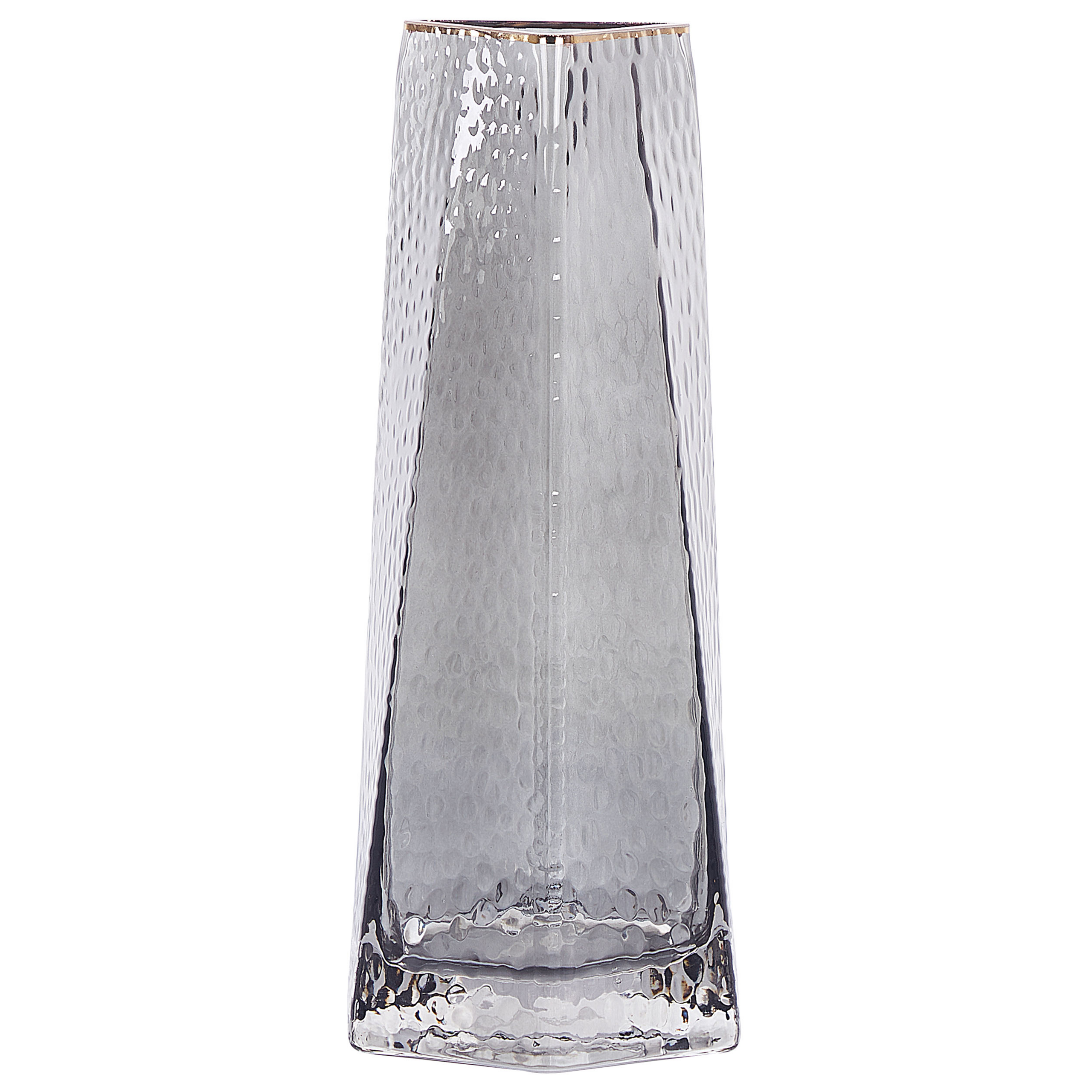 Verre Vase à fleurs 27 cm Gris Doré LILAIA | Leroy Merlin