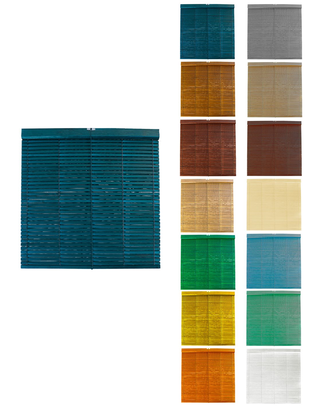 Persiana de Madera Alicantina con Polea Metálica - Estor Enrollable para Ventanas, Puertas ...