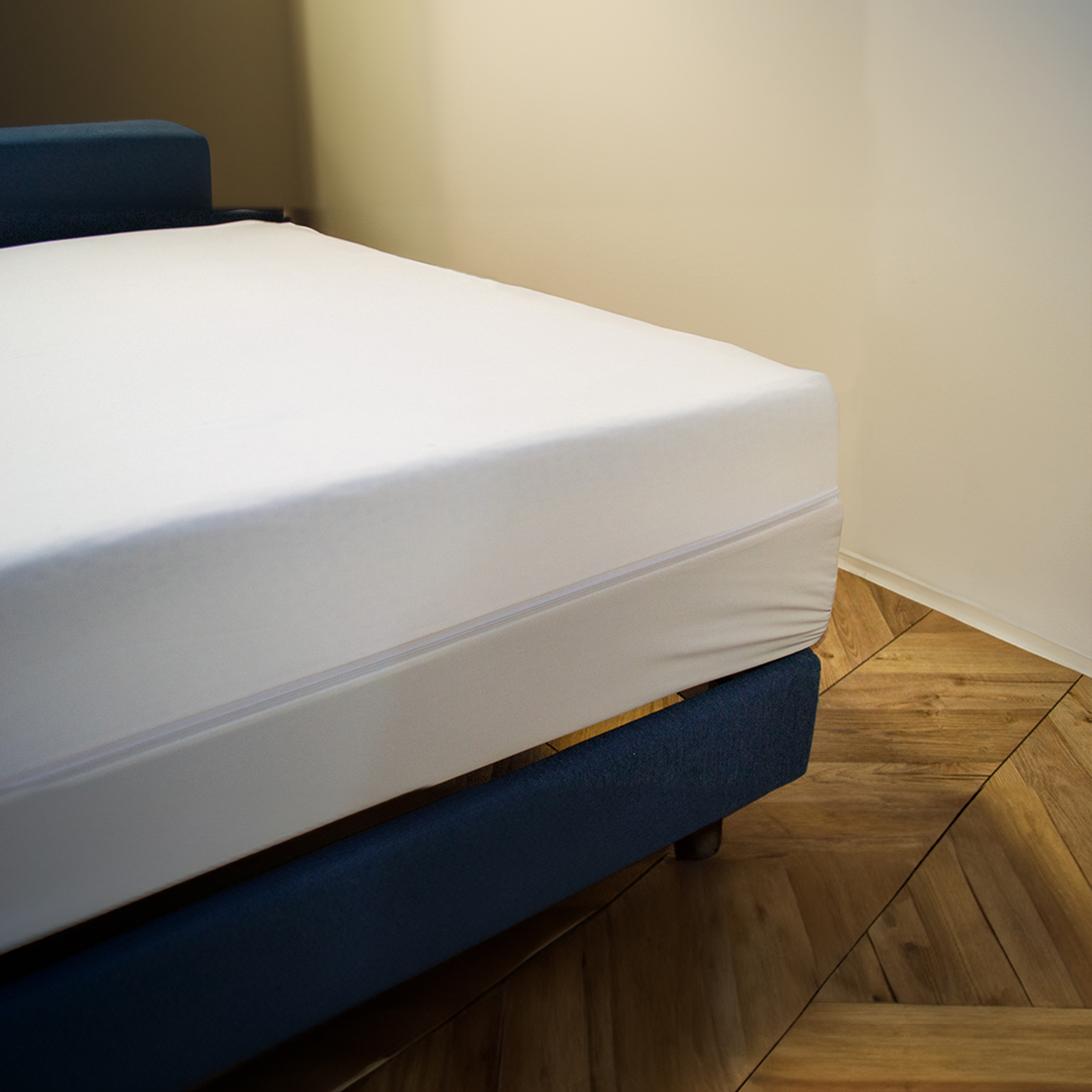 Housse de matelas anti-punaise de lit - Blanc - 90x200 cm - Polyester ...