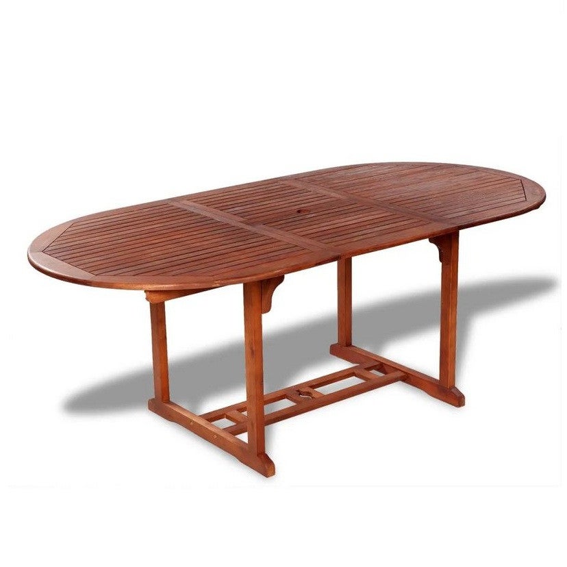 Table de jardin extensible acacia massif foncé Woun 150/200 cm | Leroy ...