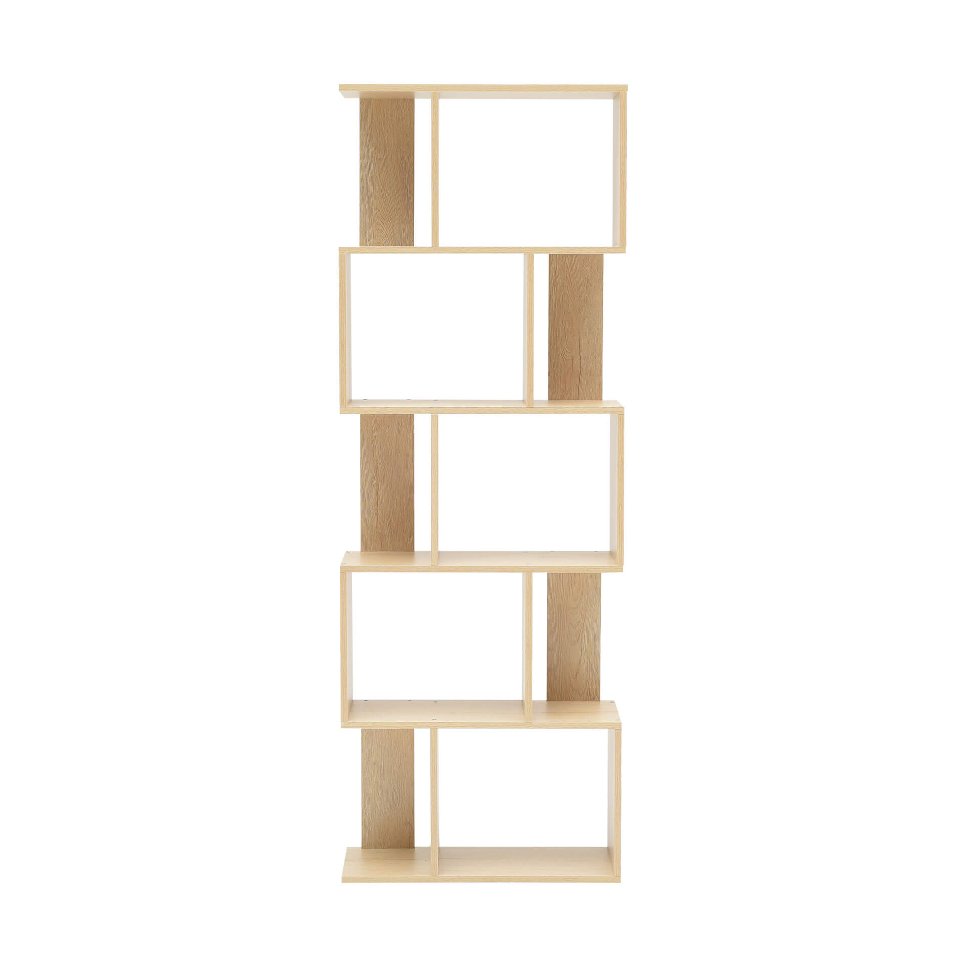 Mobili Rebecca Bibliotheque Etageres Bois Beige Design Moderne 172 ...