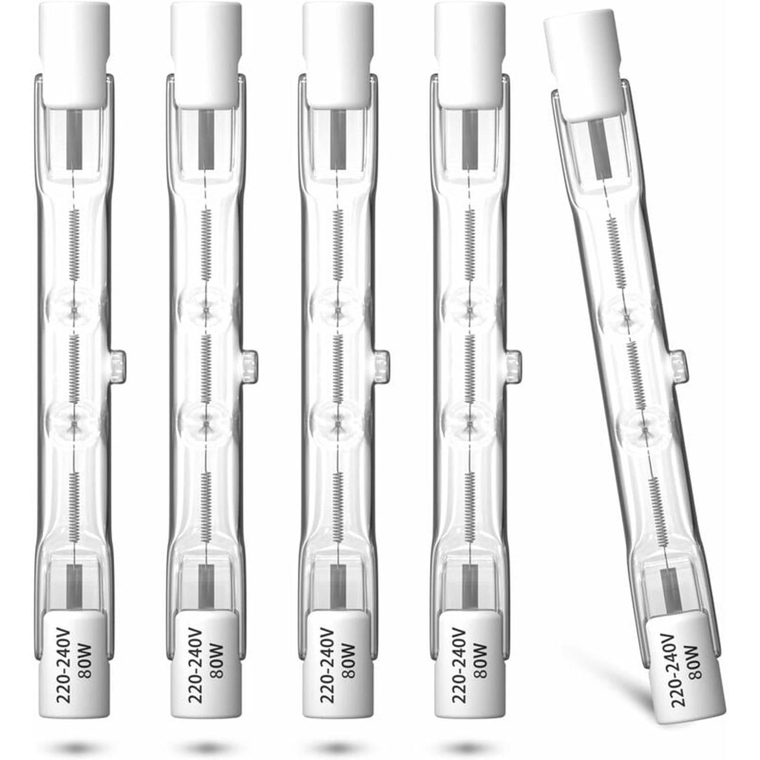 4x Eco Ampoule Halogene R7s 78mm 80W 230V Lampe Halogène Blanc Chaud ...