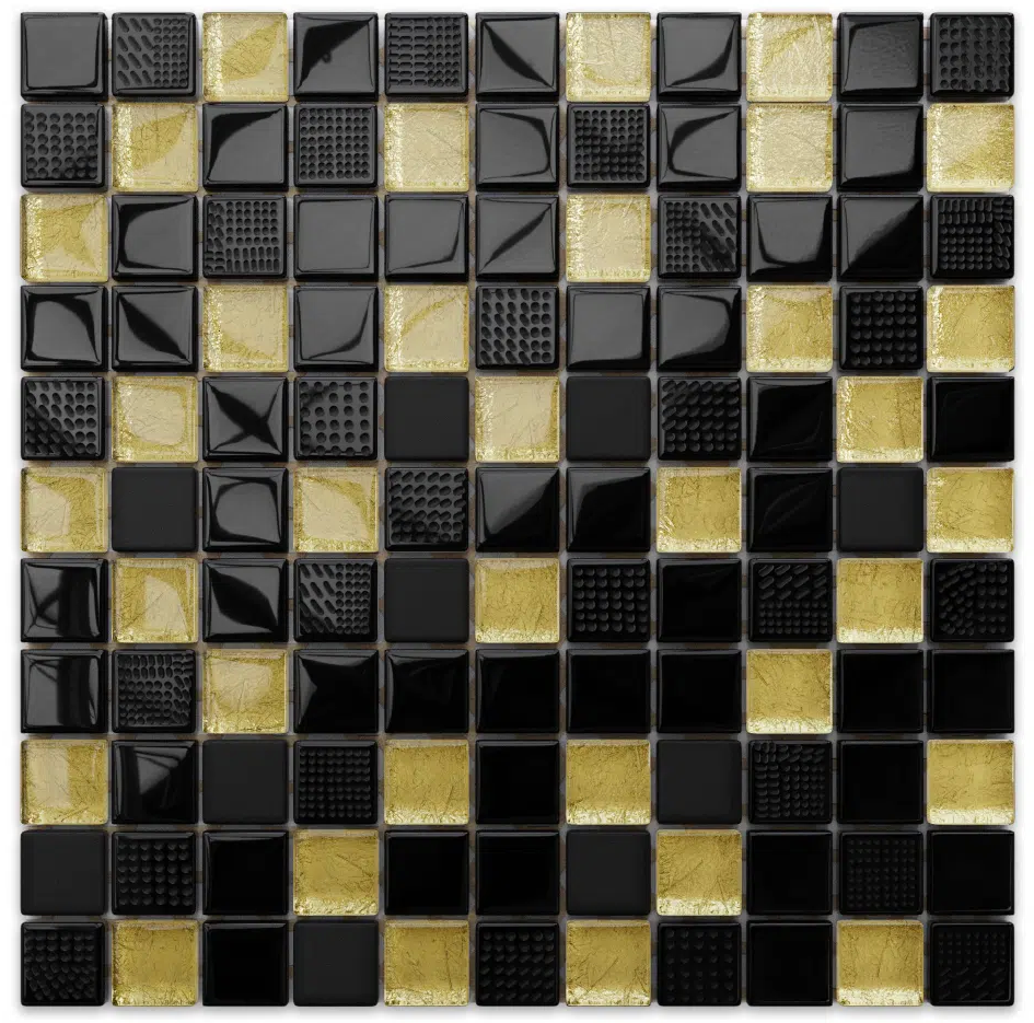 Mosaïque en verre sur filet pour salle de bain ou cuisine 30cm x 30cm ...