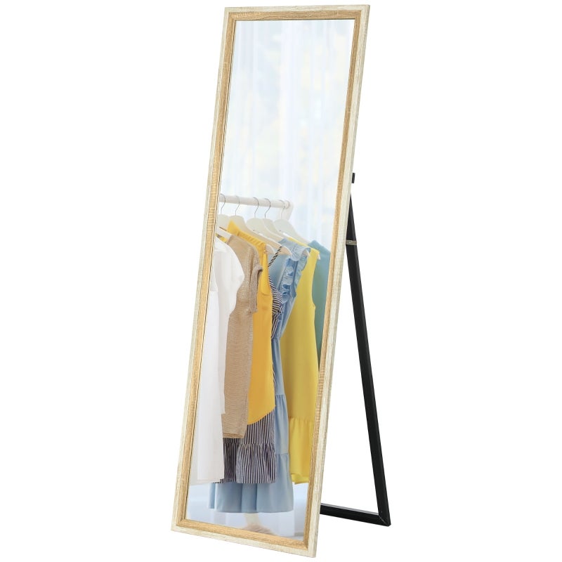 Miroir Pleine Longueur 162,6 x 53,5 cm avec Pied,Miroir Mural pour ...