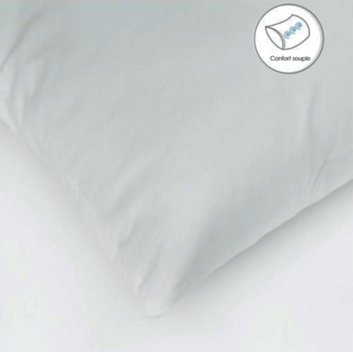Oreiller Rectangle Enveloppe Coton Protection - Blanc - 45x70 cm ...
