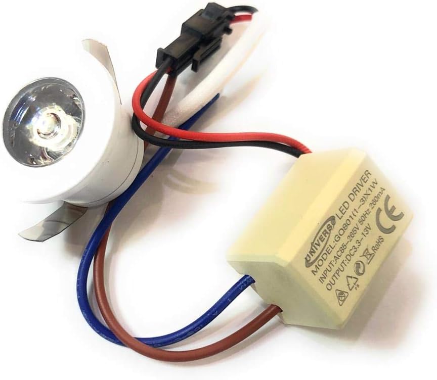 Mini spot LED encastré pour escalier 1W 220V IP20 trou 25 30mm COULEUR ...