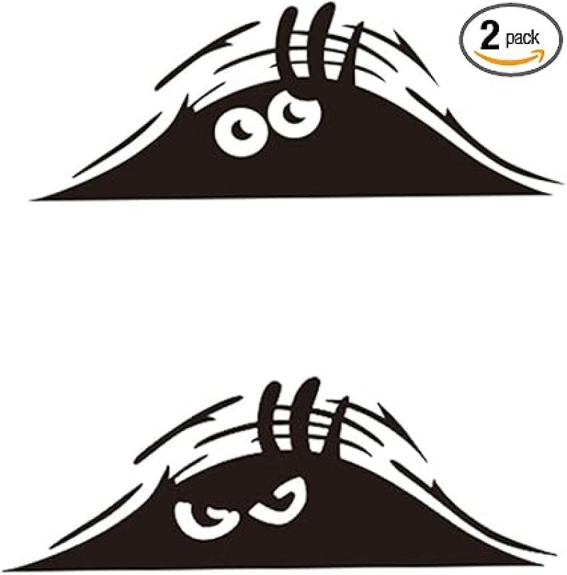 Pegatinas de vinilo de monstruo asomado con ojos aterradores, diseño de ...