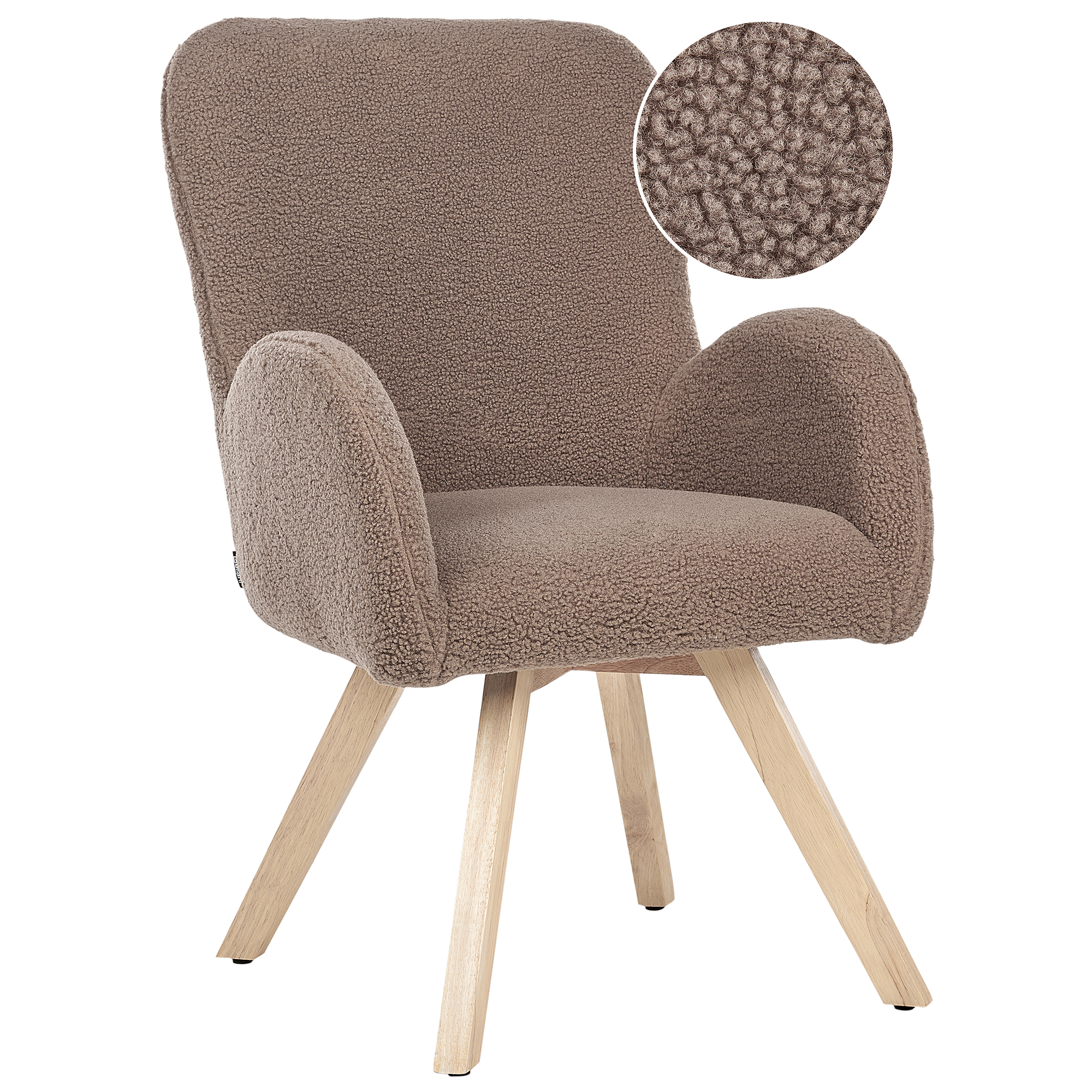Fauteuil BJARN Bouclé Marron | Leroy Merlin