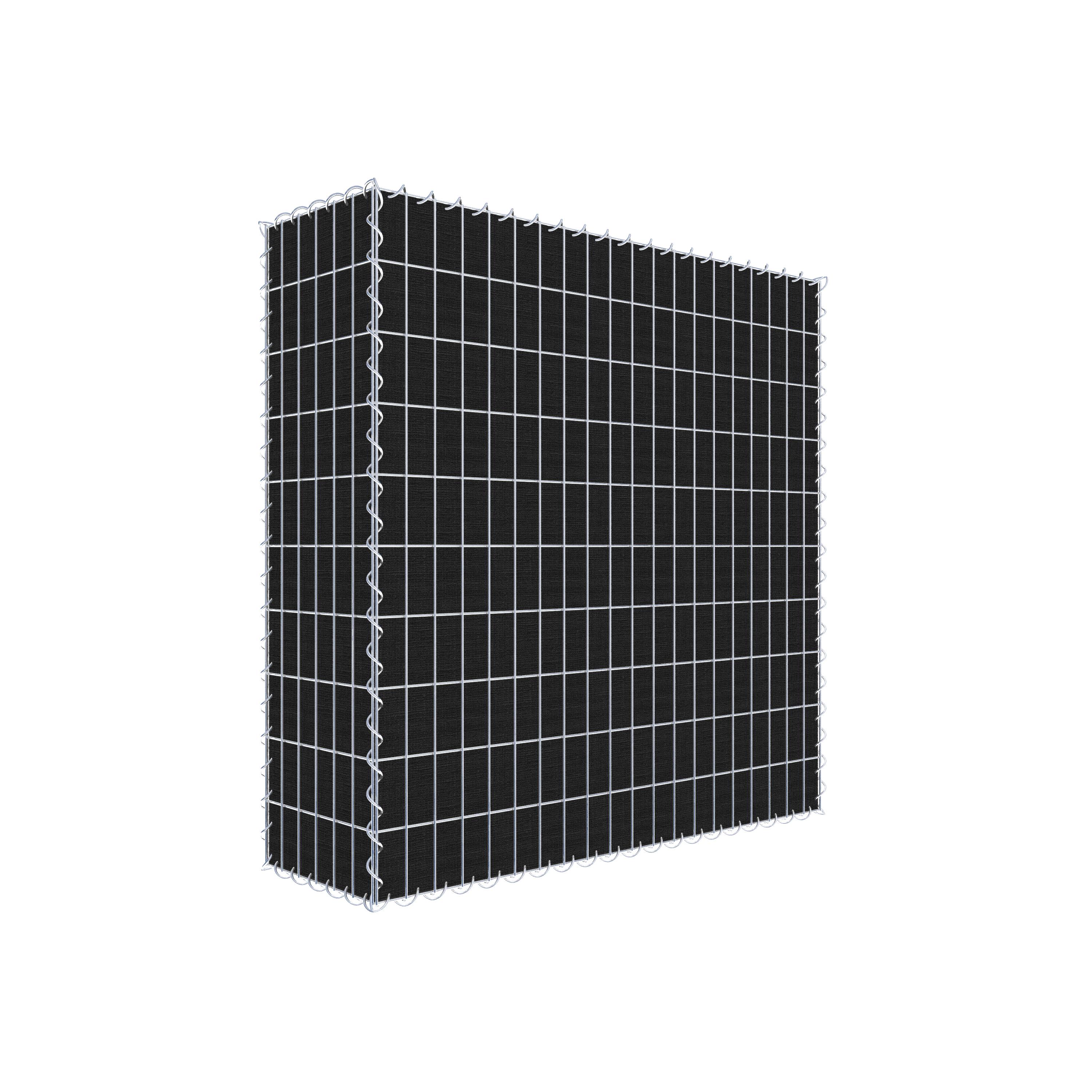 Mur gabion végétal avec non-tissé 100 cm x 100 cm x 30 cm (L x H x P), maille 5 cm x 10 cm ...