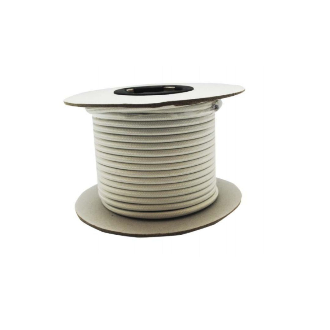 Câble Electrique Textile Blanc 2 x 0,75 mm Rouleau 25m | Leroy Merlin