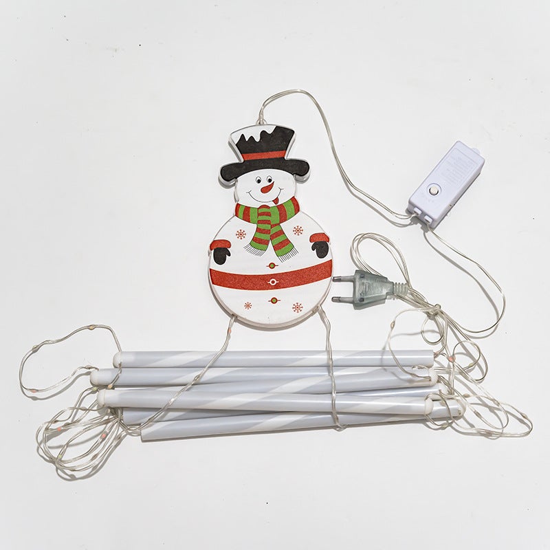 1,5 m 120 LED luci di Natale con Babbo Natale, 8 modalità luci scala di Babbo Natale ...