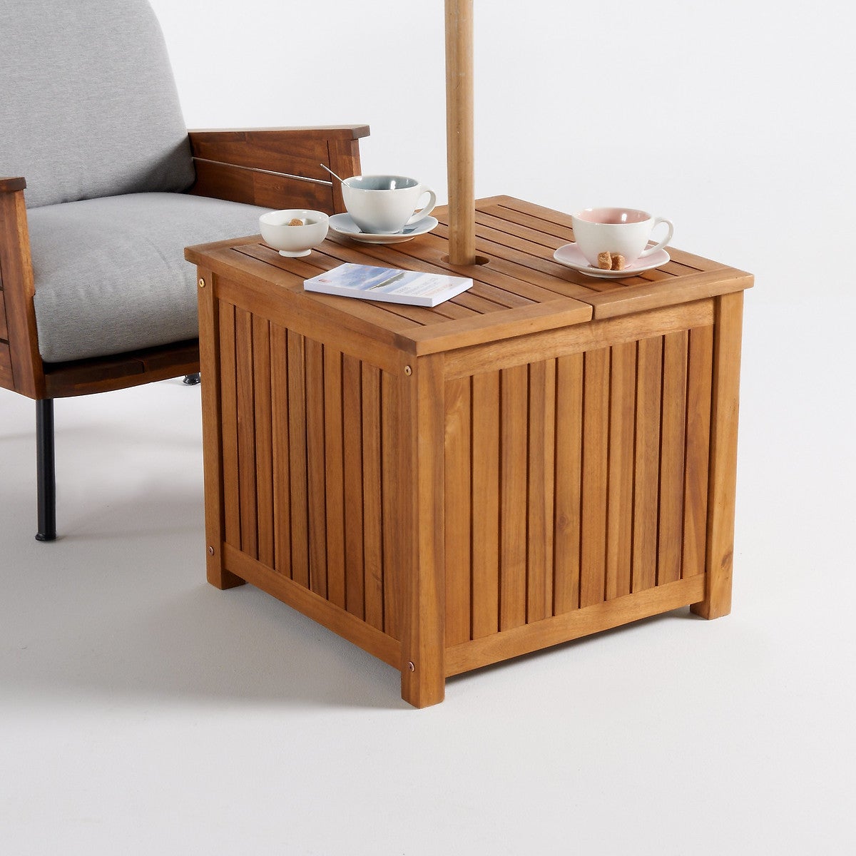 Cache-pied parasol carré, acacia, Julma - Acacia - taille unique ...