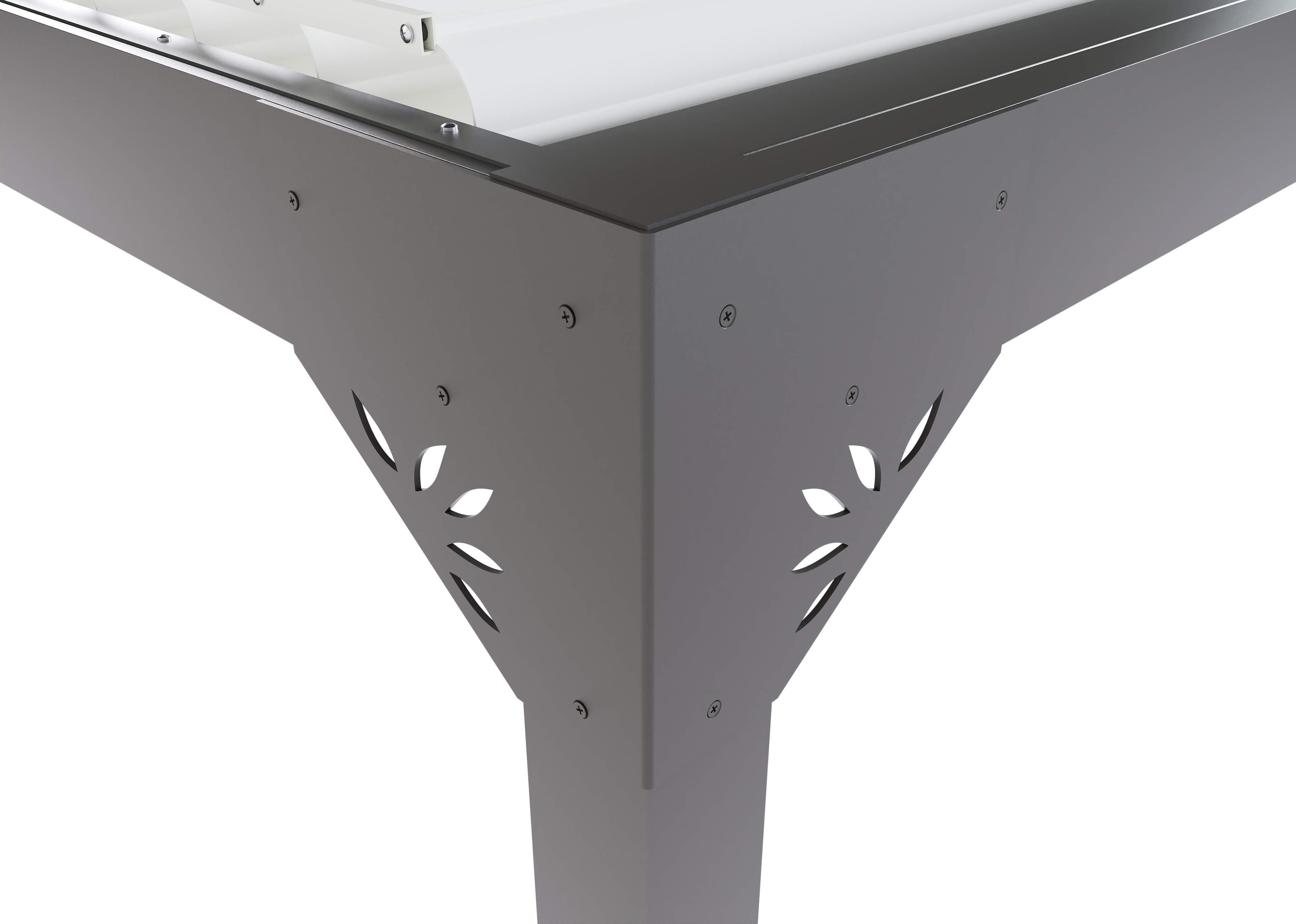 Lot de 2 Angles de Renfort Aluminium Gris Pour Pergola Bioclimatique ...