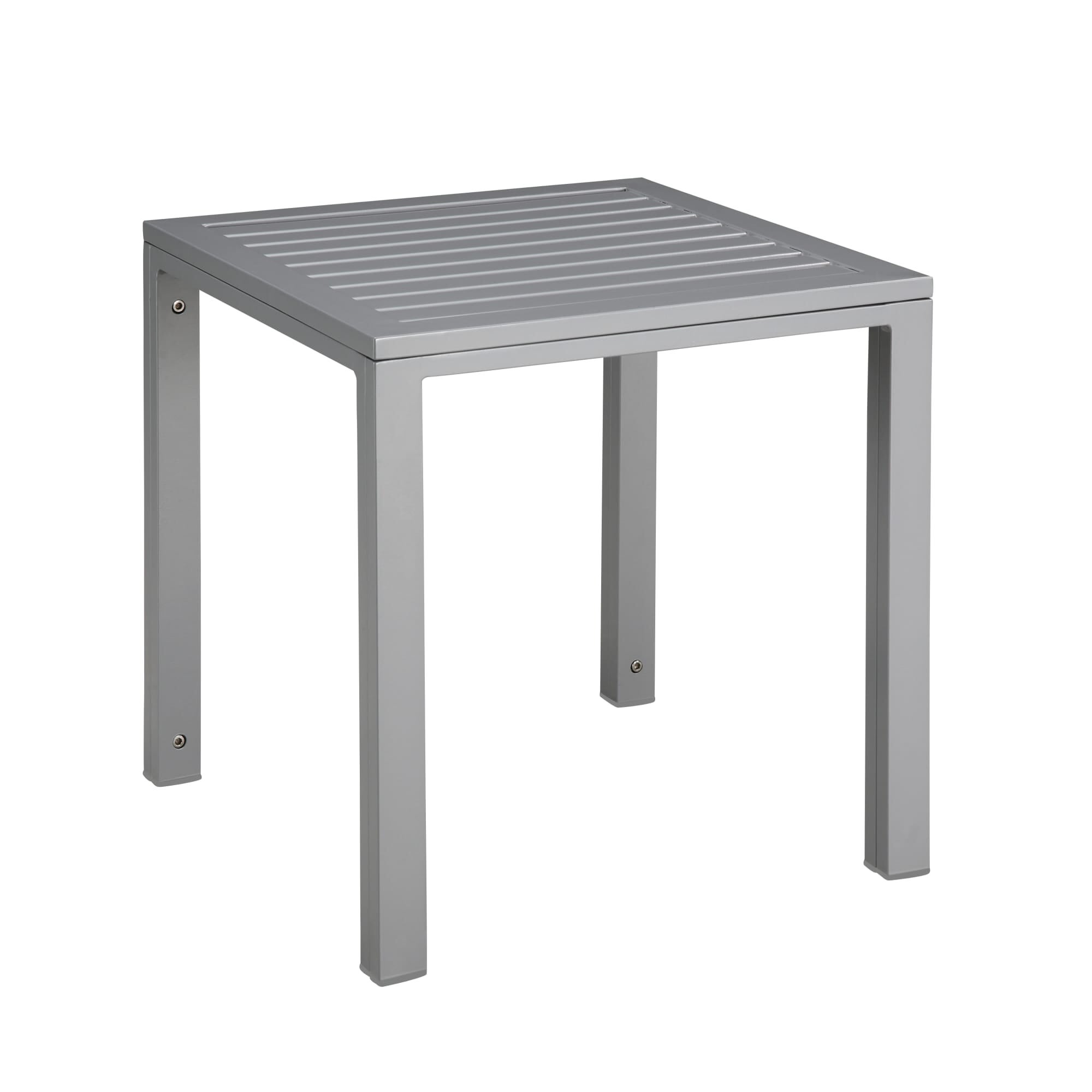 Garbar CUBIC Mesa Auxiliar Interior, Exterior 50x50 Gris | Leroy Merlin