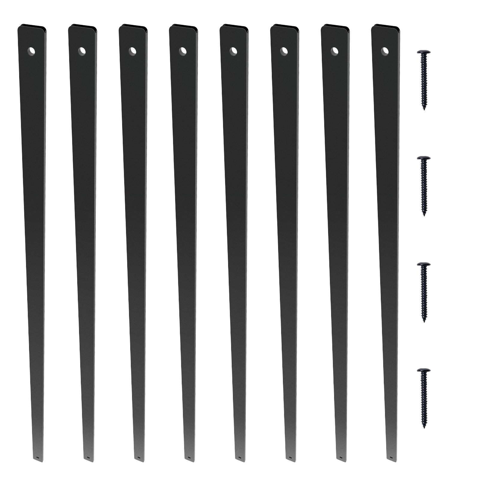 Balustres metal para escalera, 81 x 2,5 cm, varillas decorativas planas ...