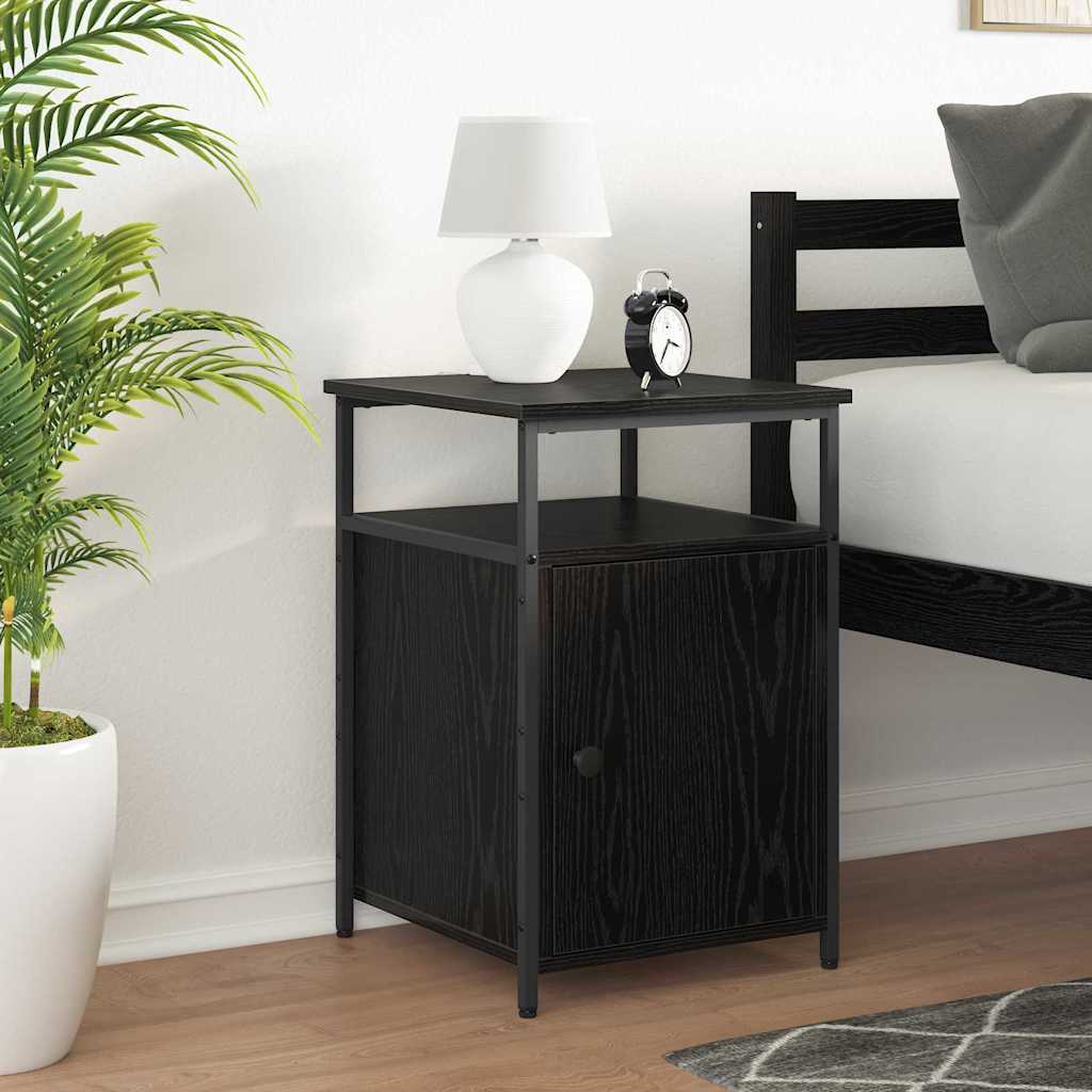 Cabinet de chevet Chêne noir Bois d'ingénierie | Leroy Merlin
