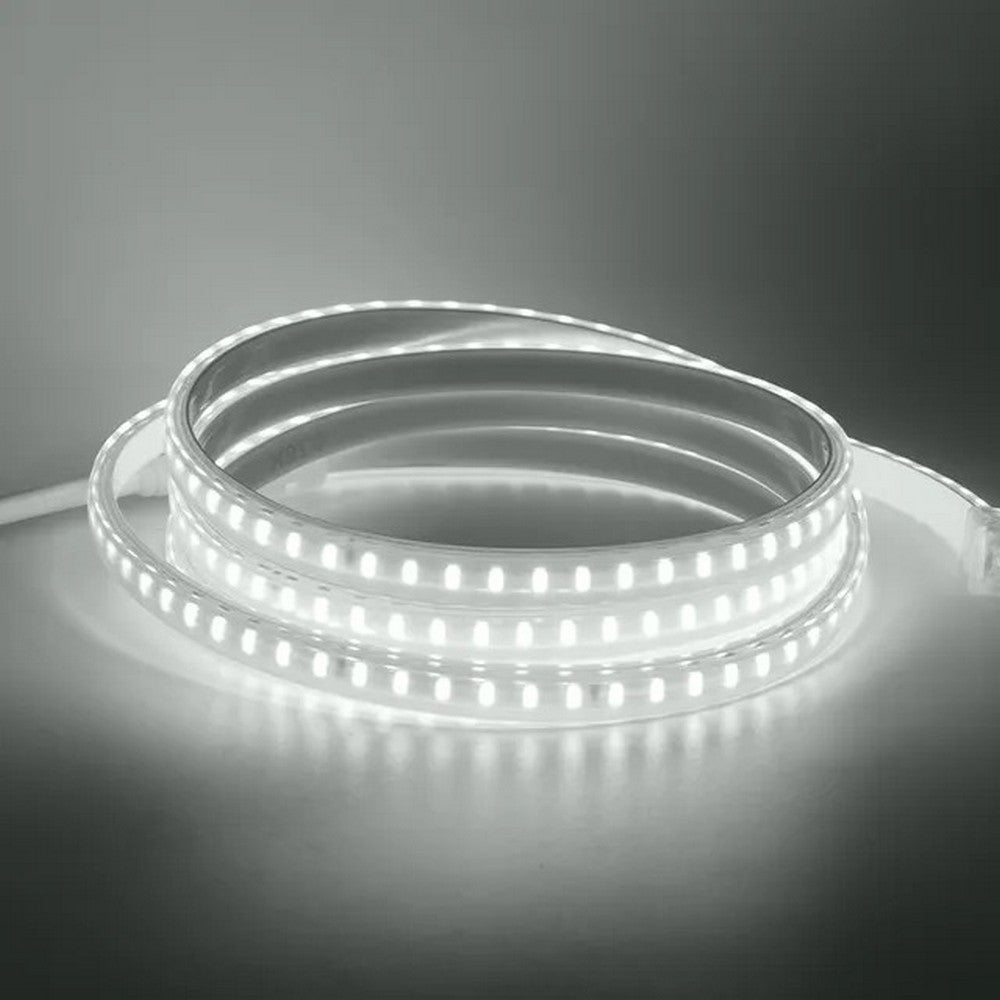 Kit Ruban LED 220v 10M blanc froid 6000K étanche IP67 avec fixations ...