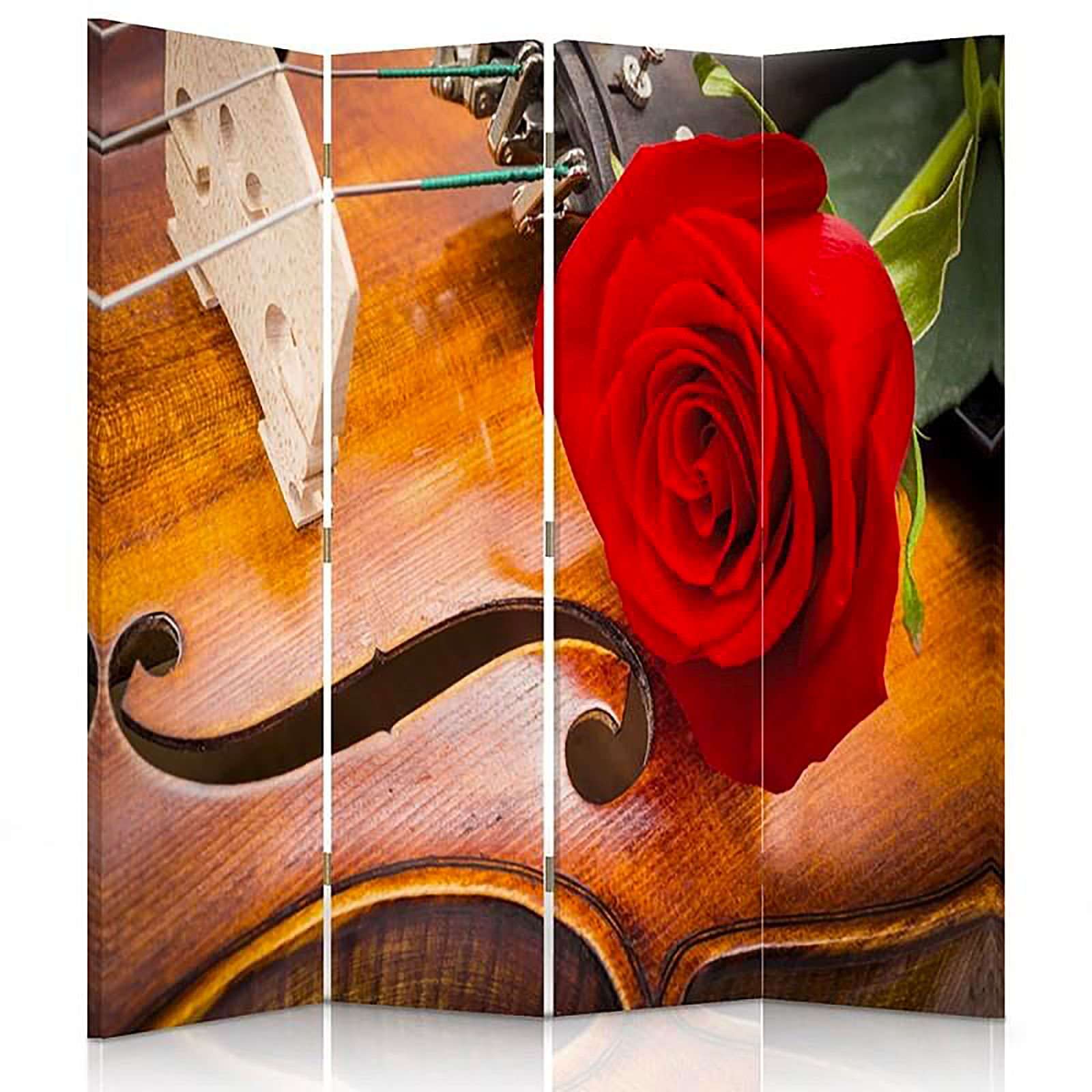 Paravent rose et violon élégant pour intérieur romantique - 145 x 180 ...