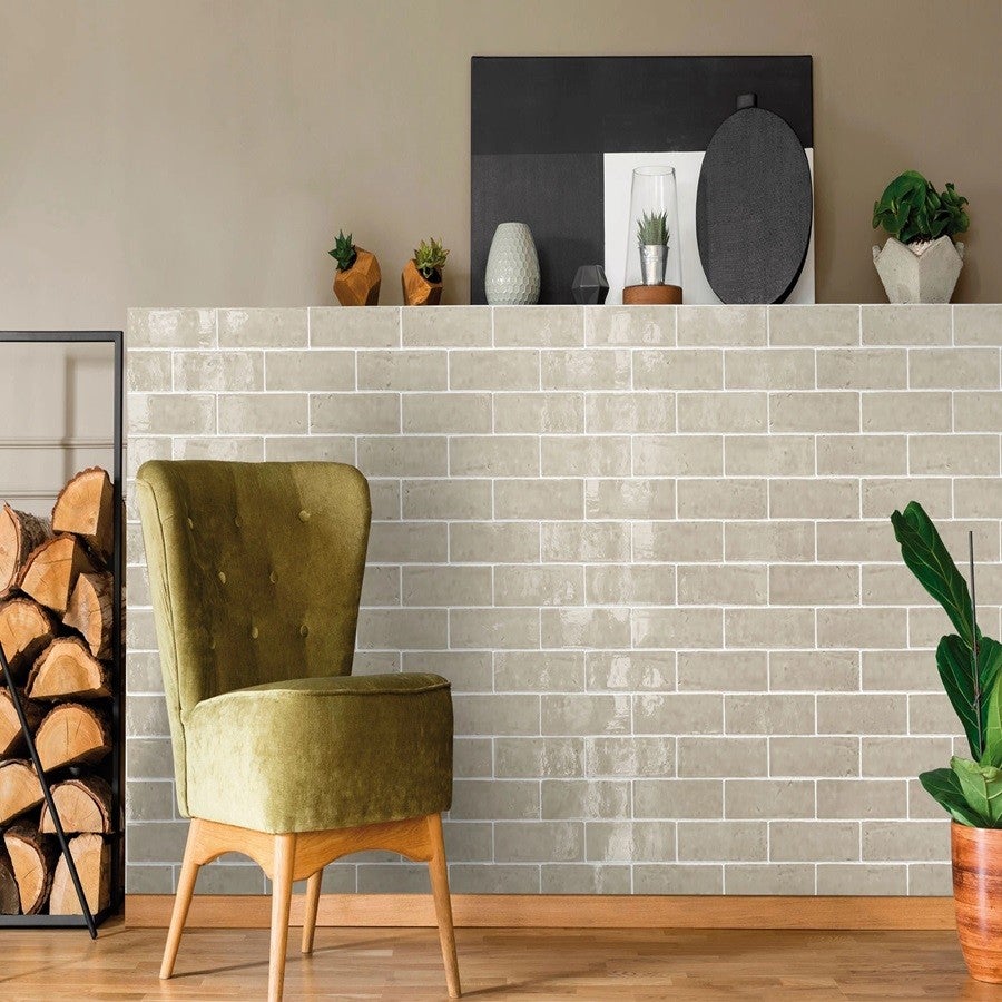 Carrelage Effet Zellige 6x20 Cm Laurel Clay Taupe | Bricoman