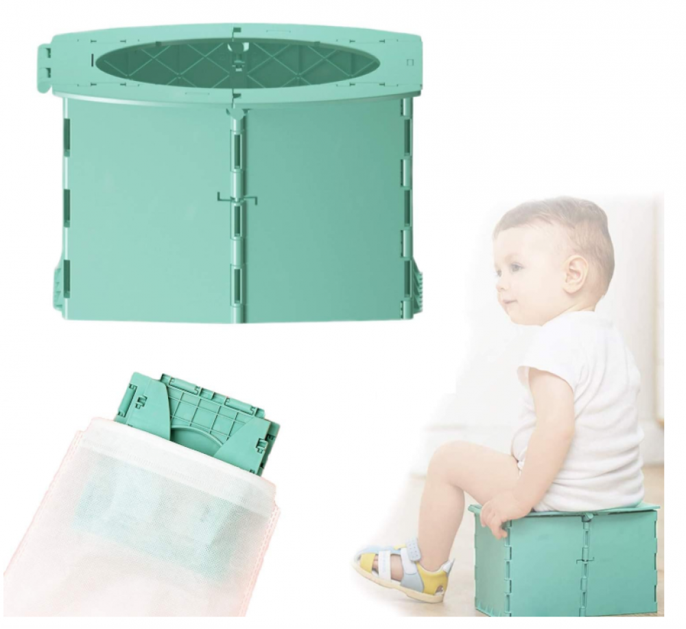 Vert, Pot Pliant Voyage Portable Pot Voiture Pliable Enfant Toilettes ...