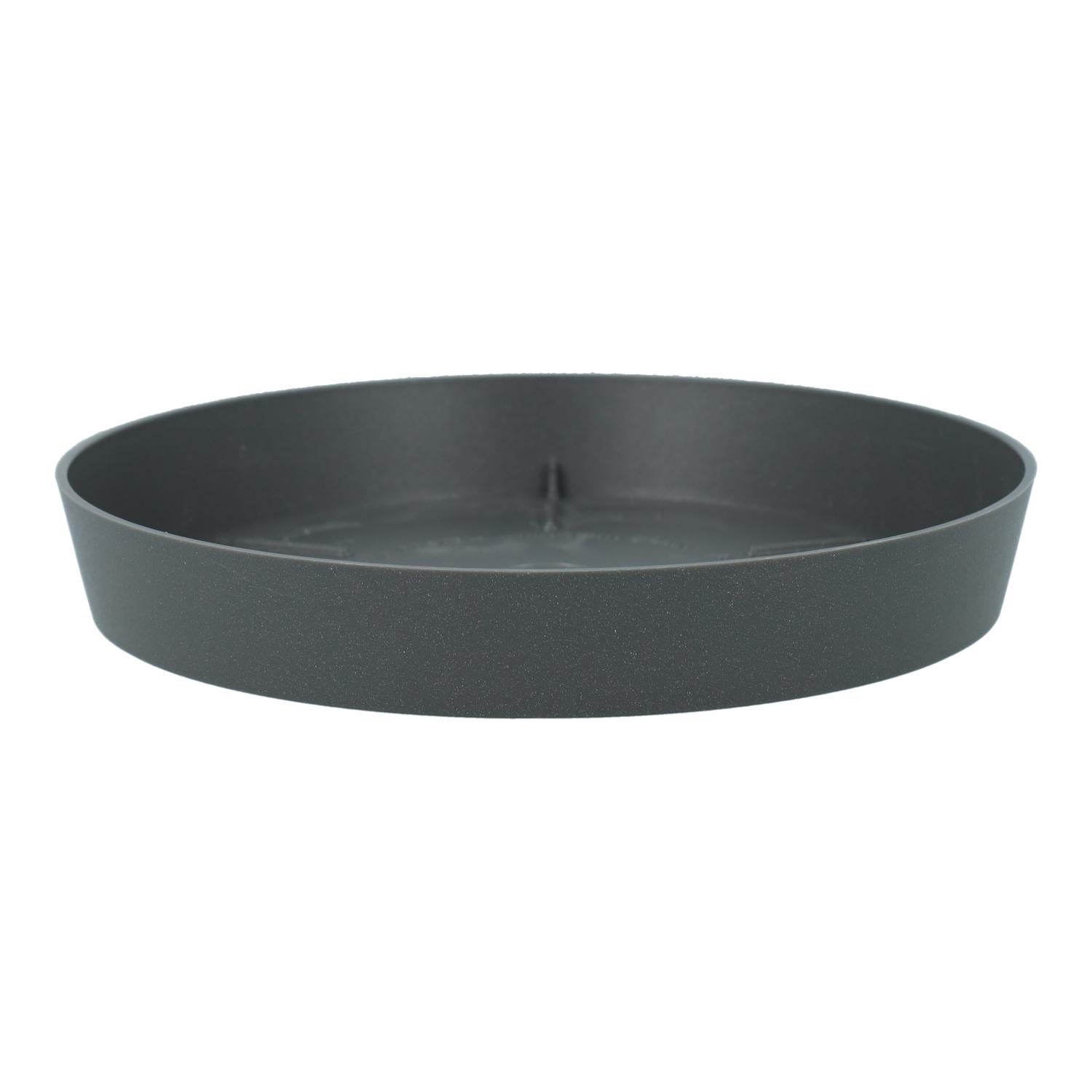 Assiette pour bol et pot Tes et Doric Ø220mm Gris anthracite | Leroy Merlin