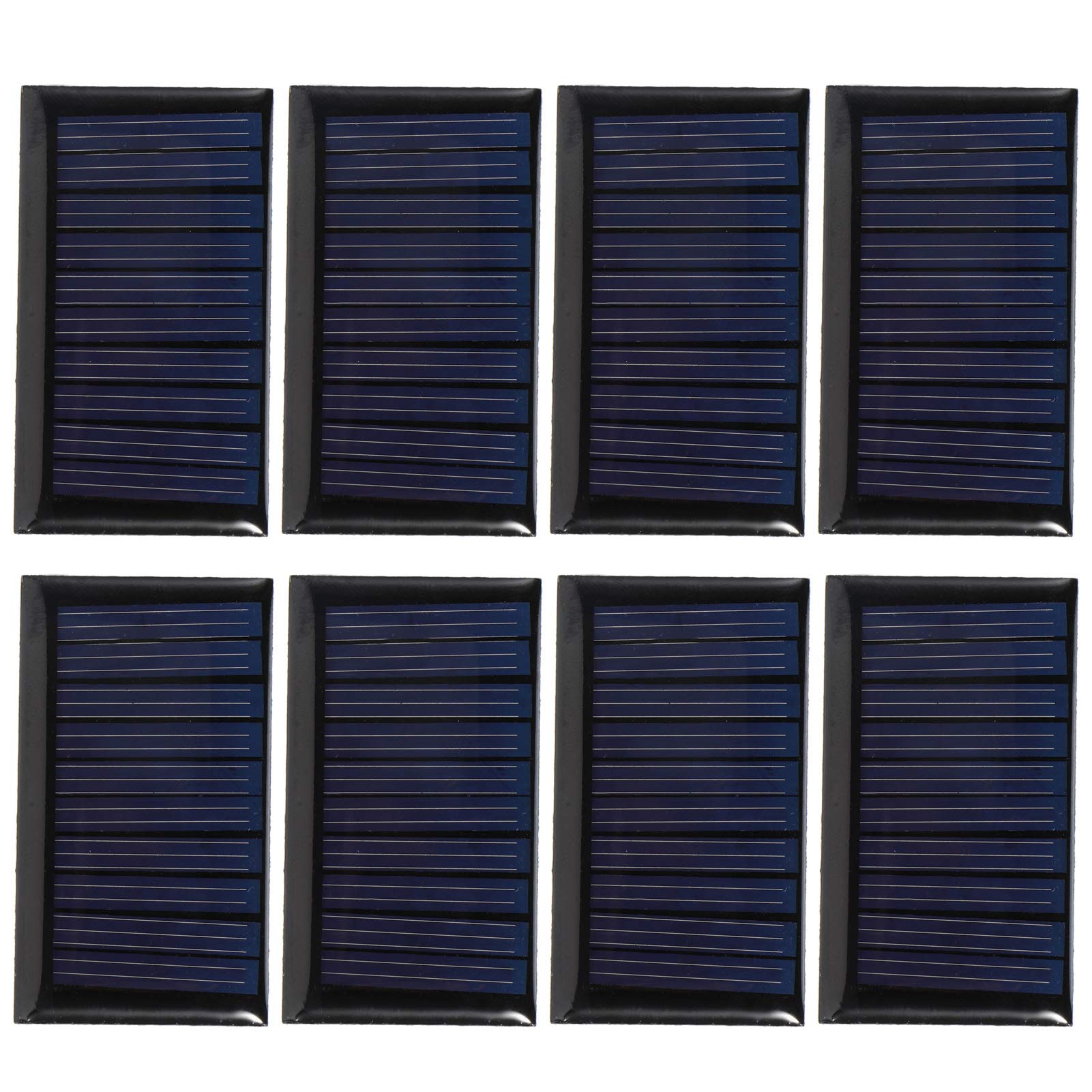 Lot de 8 mini panneaux solaires 30 mA 5 V, petits panneaux solaires en ...