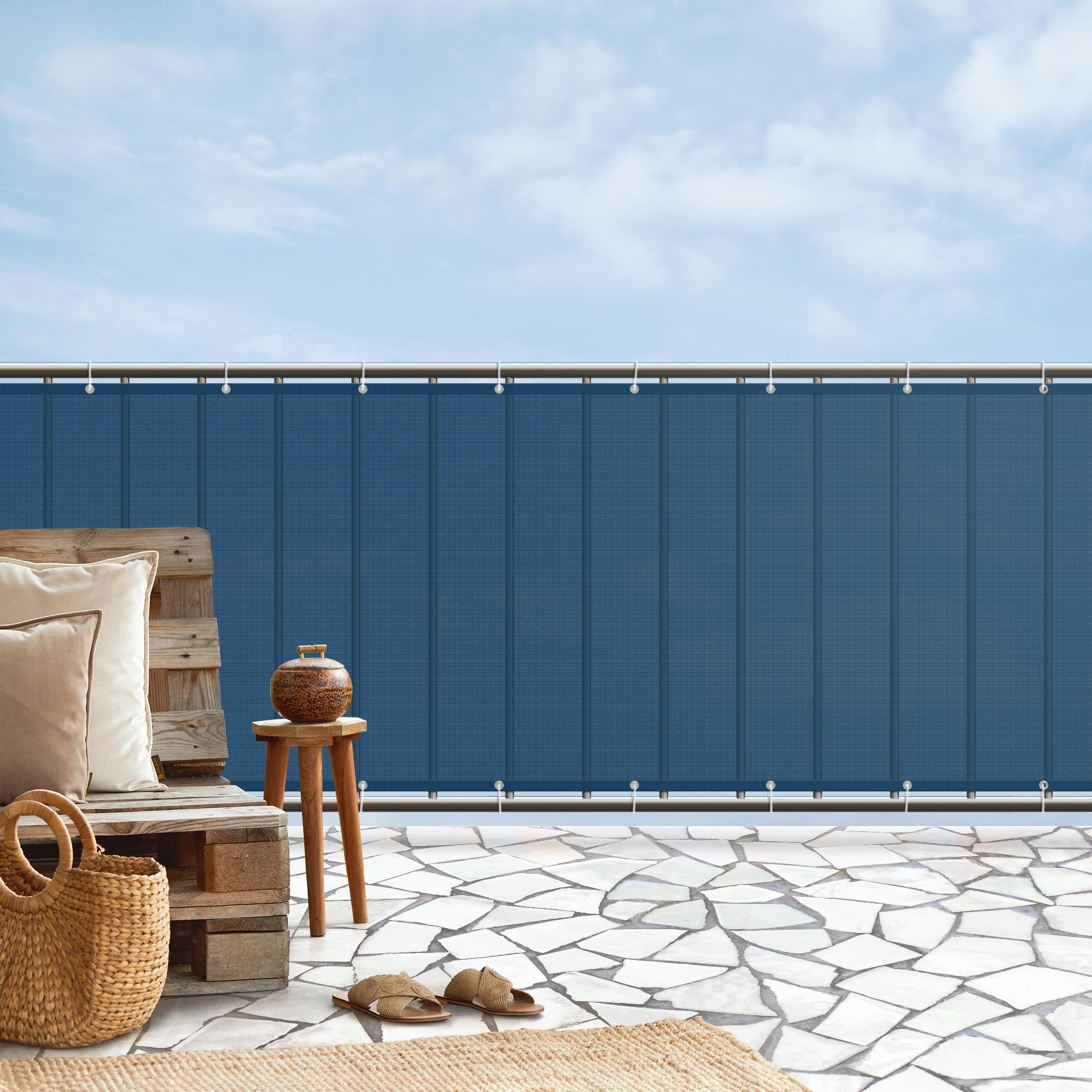 Brise-vue pour balcon - Bleu océan 650 x 50 cm | Leroy Merlin