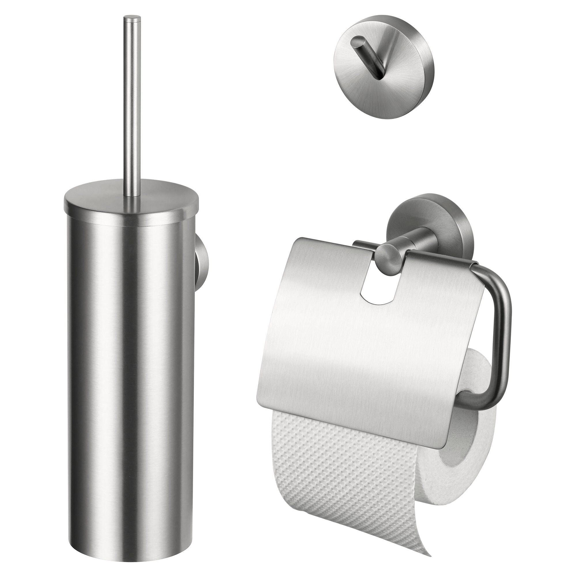Ensemble d'accessoires de toilette Haceka Kosmos 3 pièces Brossé ...