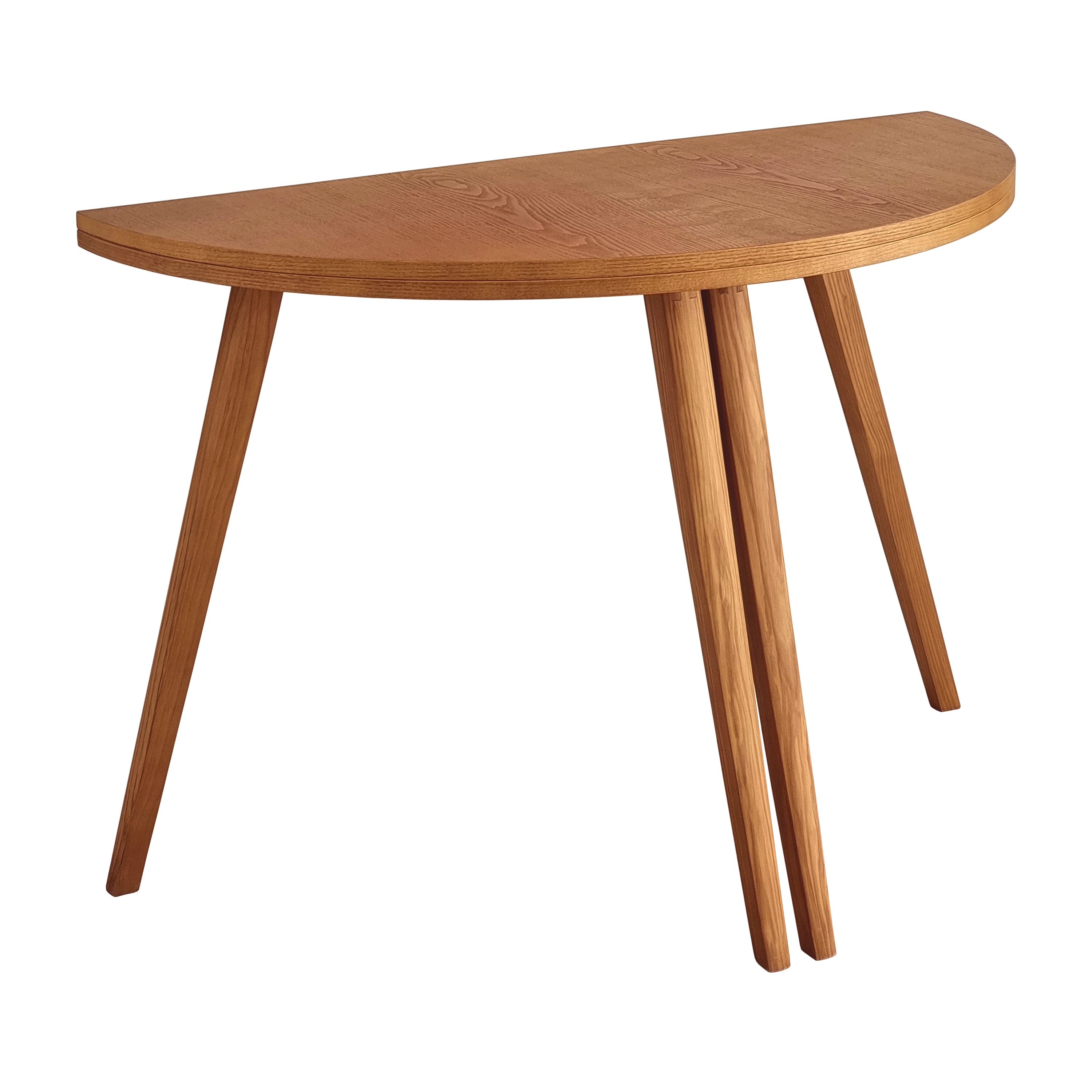 Table demi-lune, console extensible 60 x 120 Mawi, pour 3 personnes ...