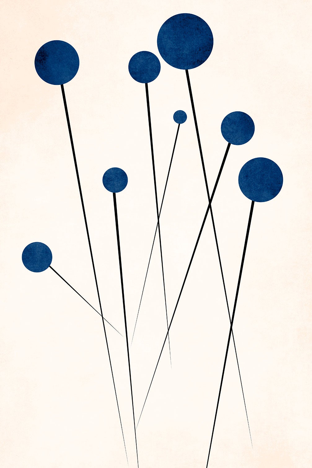 Tableau dessin fleurs de bleuets - 40x60cm | Leroy Merlin