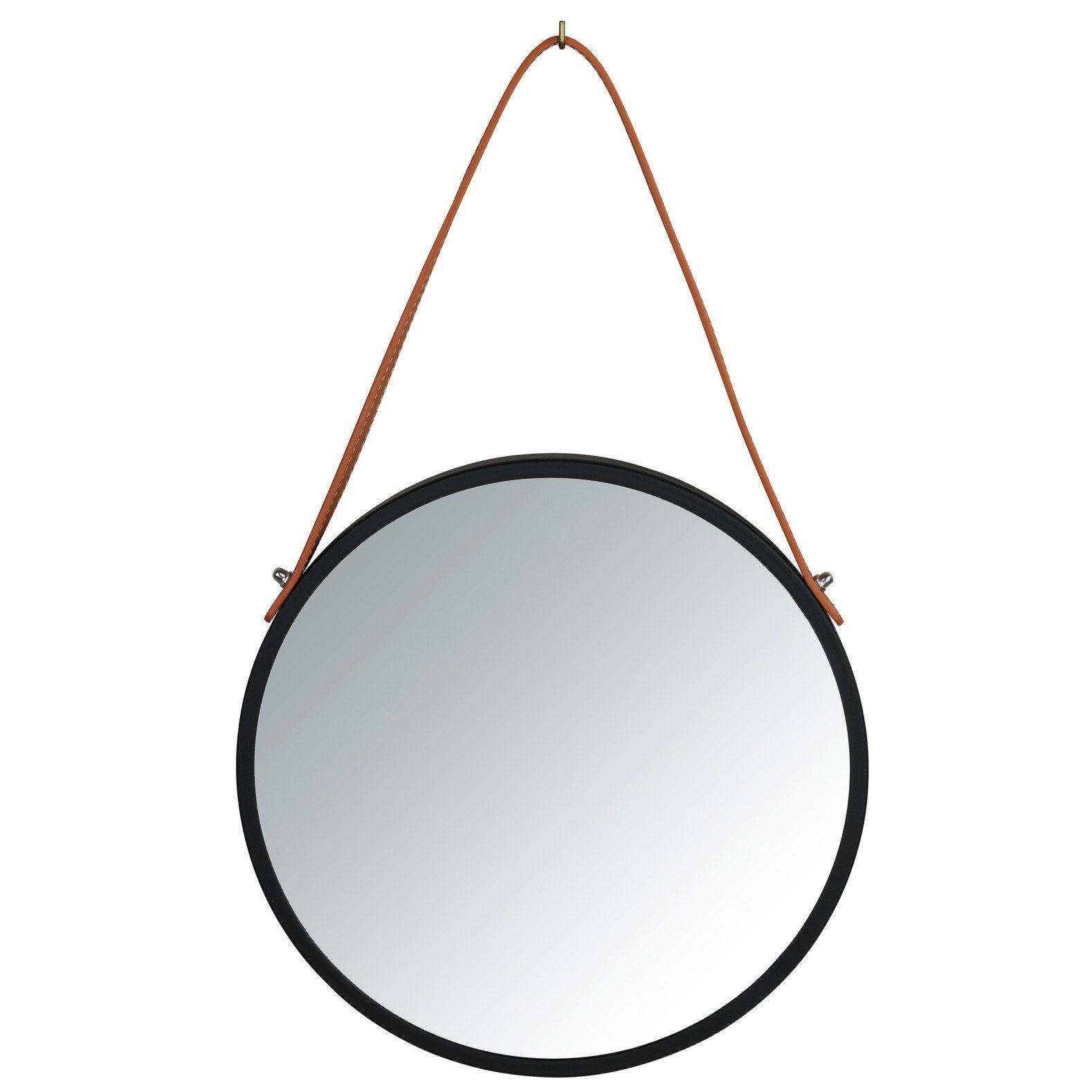 WENKO Espejo de pared Borrone redondo 30 cm, con correa para colgar ...