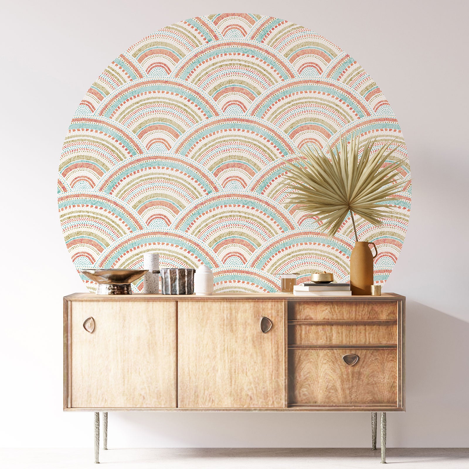 Sticker mural rond / cercle - Motif oriental 3617681217480 - Adhésif ...
