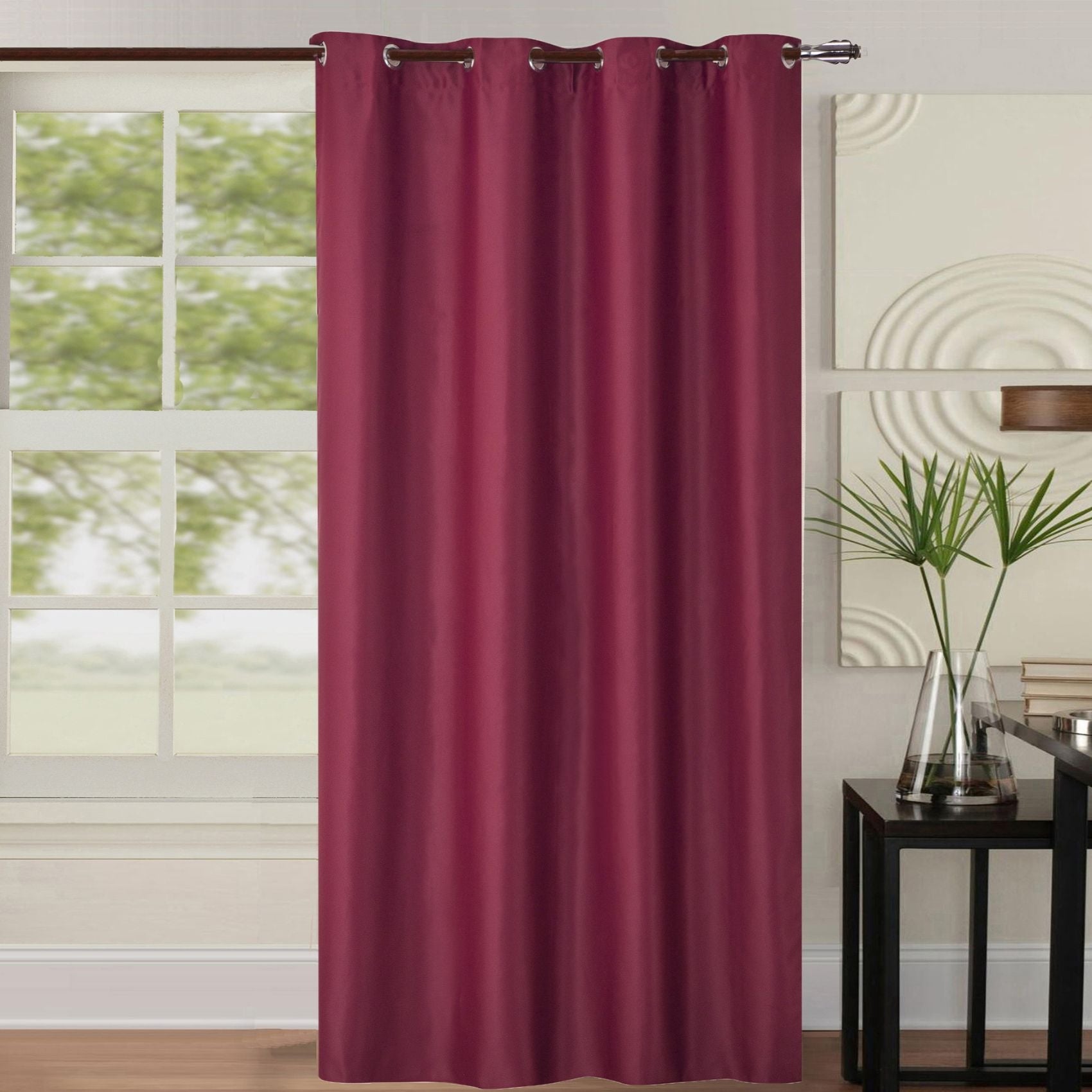 Rideau occultant uni coloré - Bordeaux - 140x260 cm - Polyester | Leroy ...