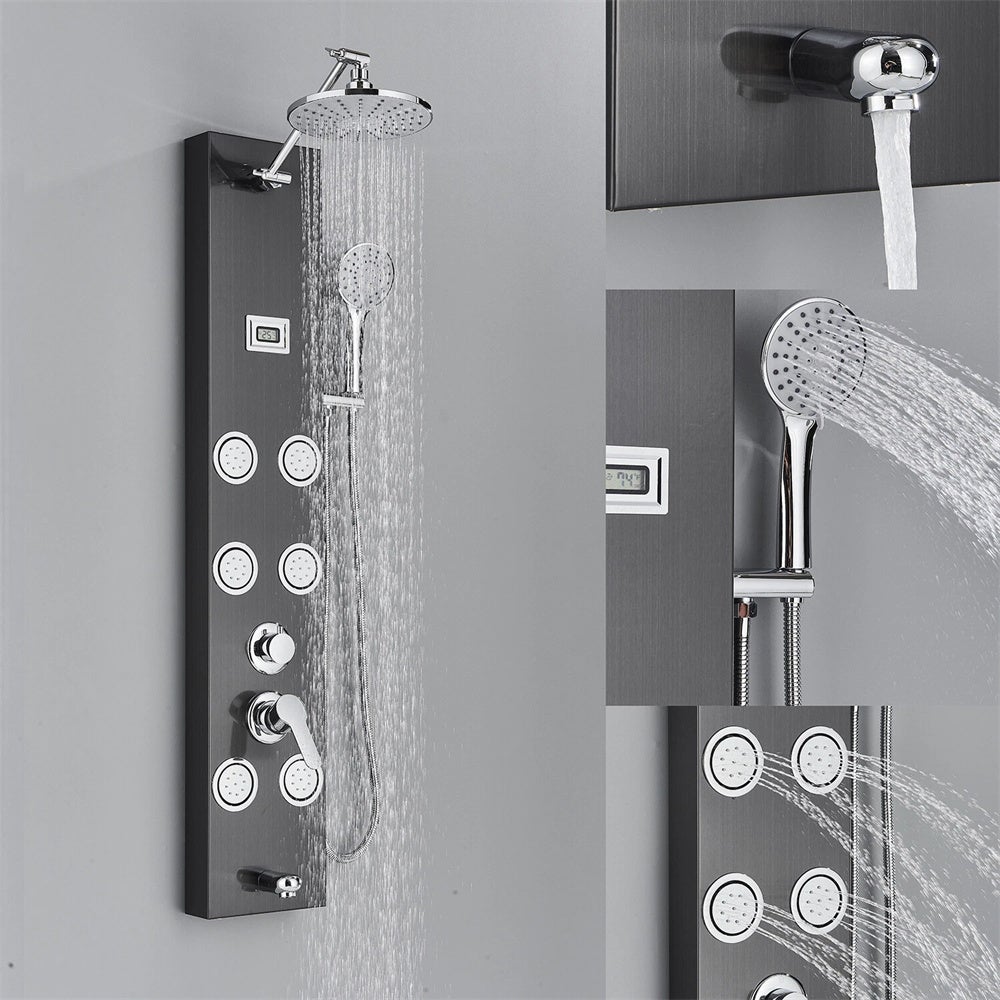 Panneau de douche pour système de douche de salle de bain, 3 fonctions ...