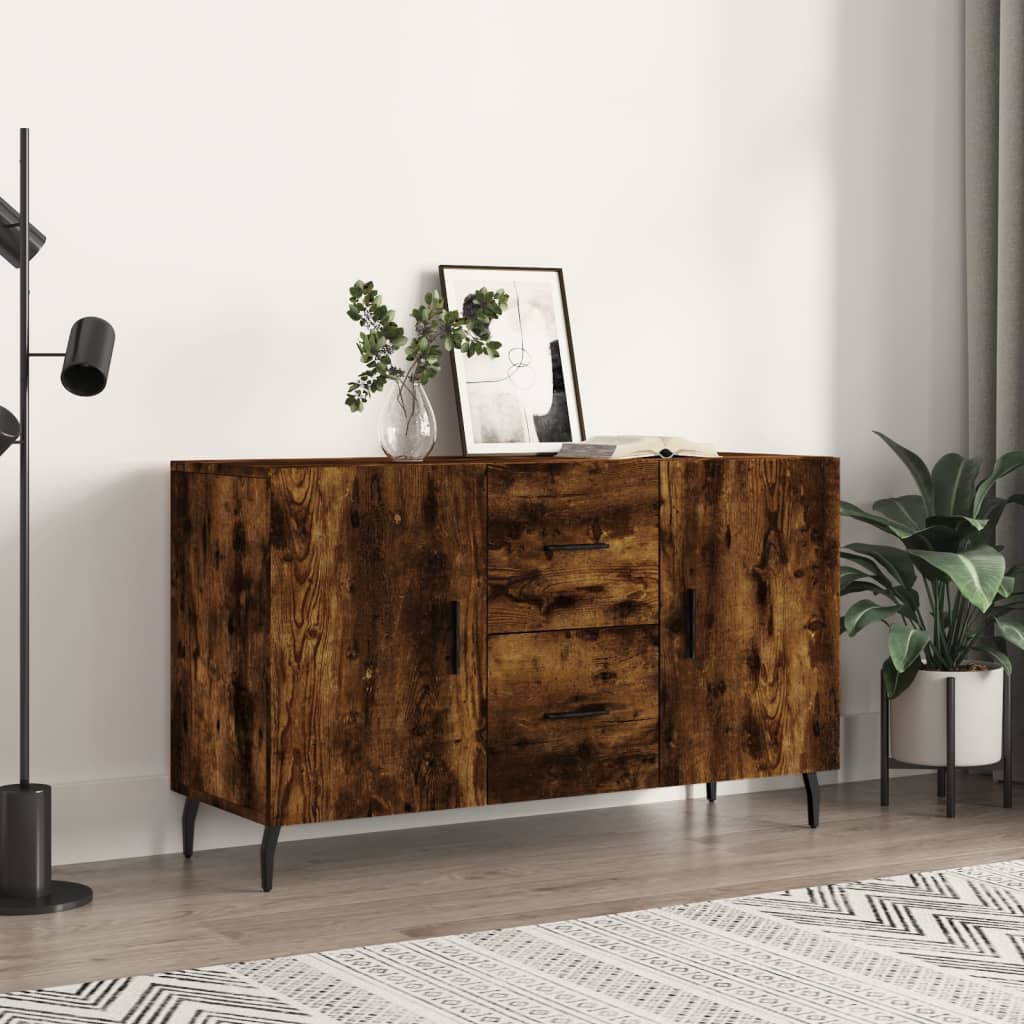 Buffet chêne fumé 100x36x60 cm bois d'ingénierie | Leroy Merlin