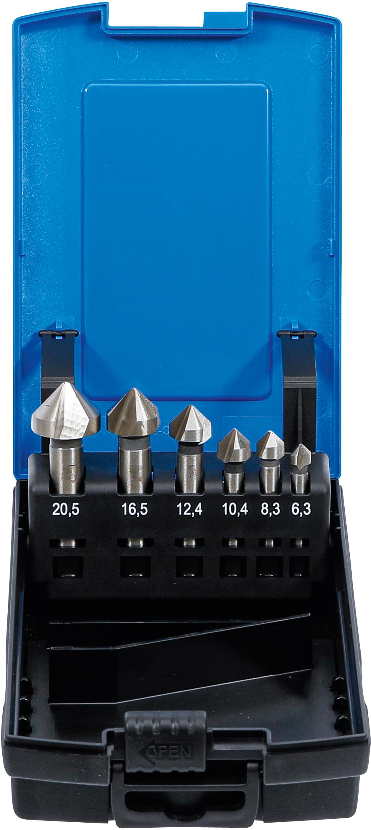 BGS Jeu d’embouts à chanfreiner | HSS, DIN 335 Form C | 6 pièces ...