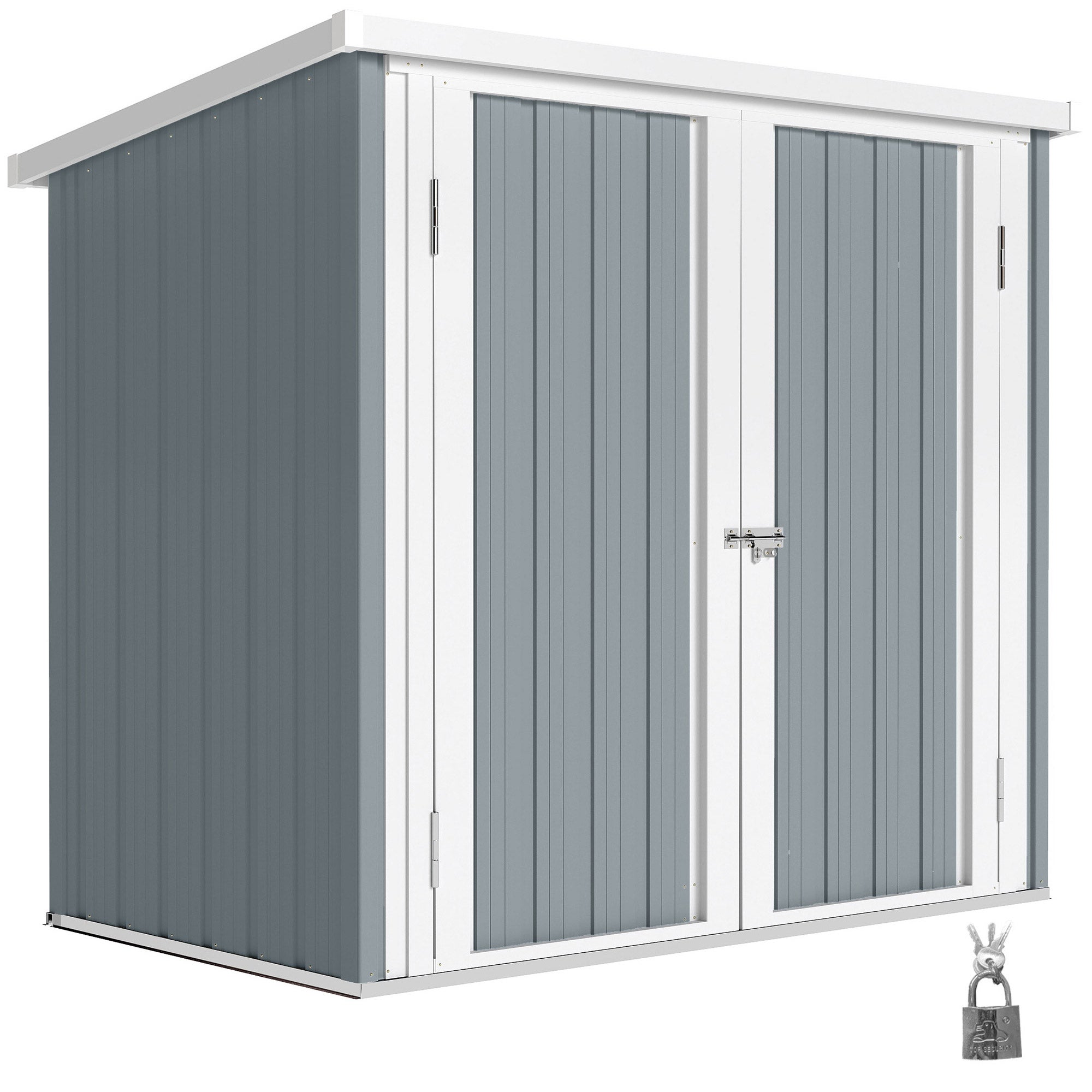 Abri de Jardin cabane de jardin 1,09 m² 2 Portes verrouillables 147 x ...