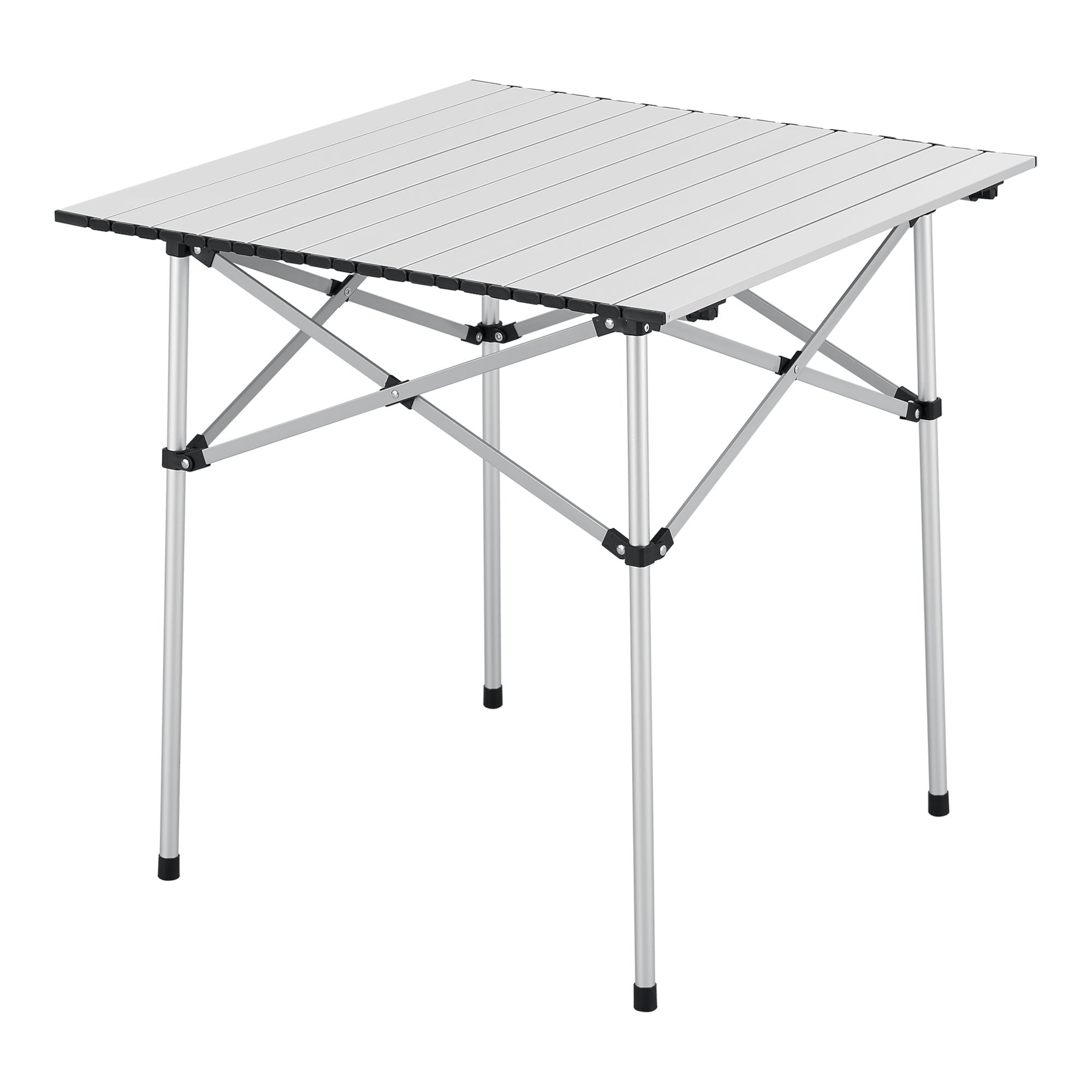 Mesa de camping plegable 70 x 70 x 70 cm plata 03_0010996 | Leroy Merlin